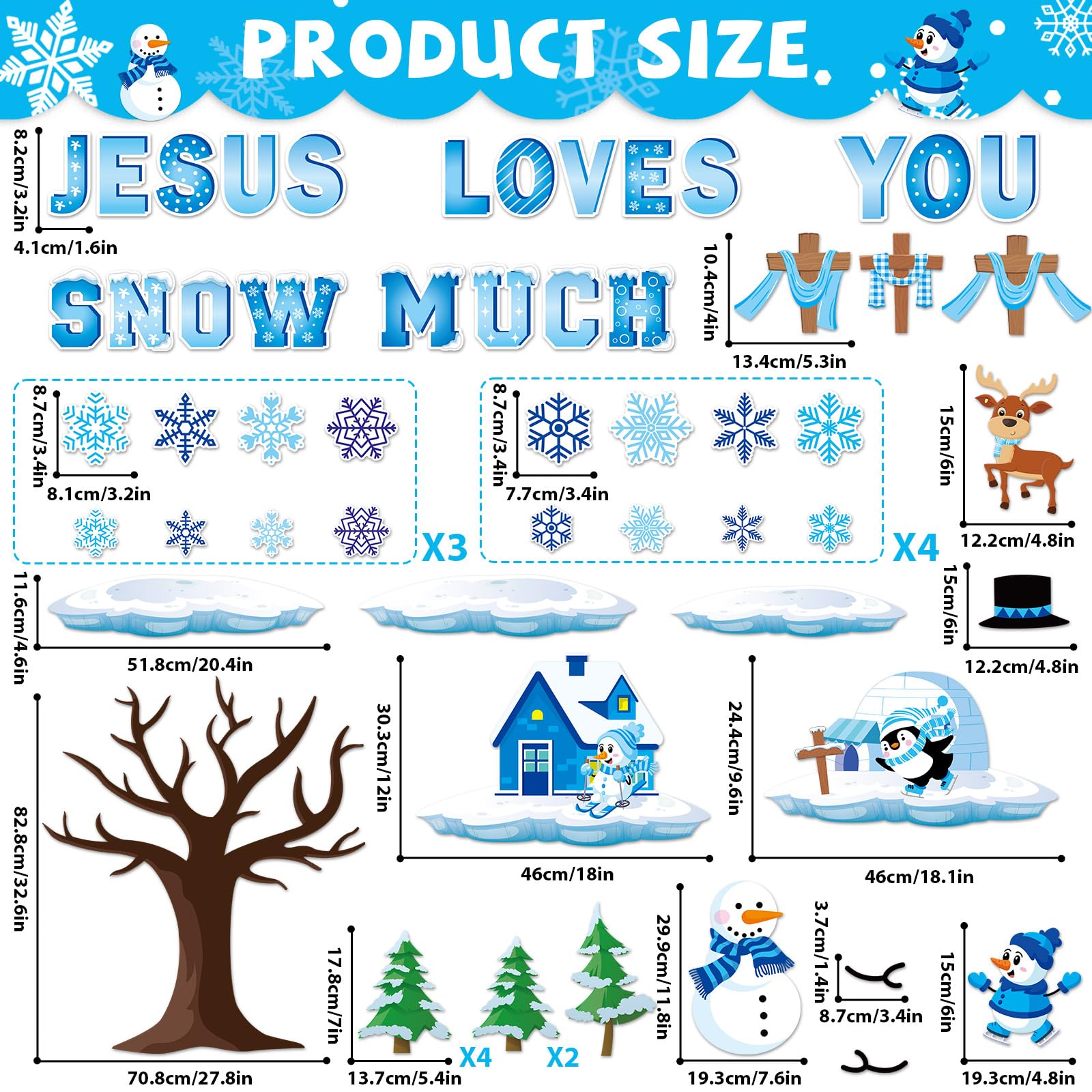 Snapklik.com : Gisgfim Winter Bulletin Board Decorations Winter ...