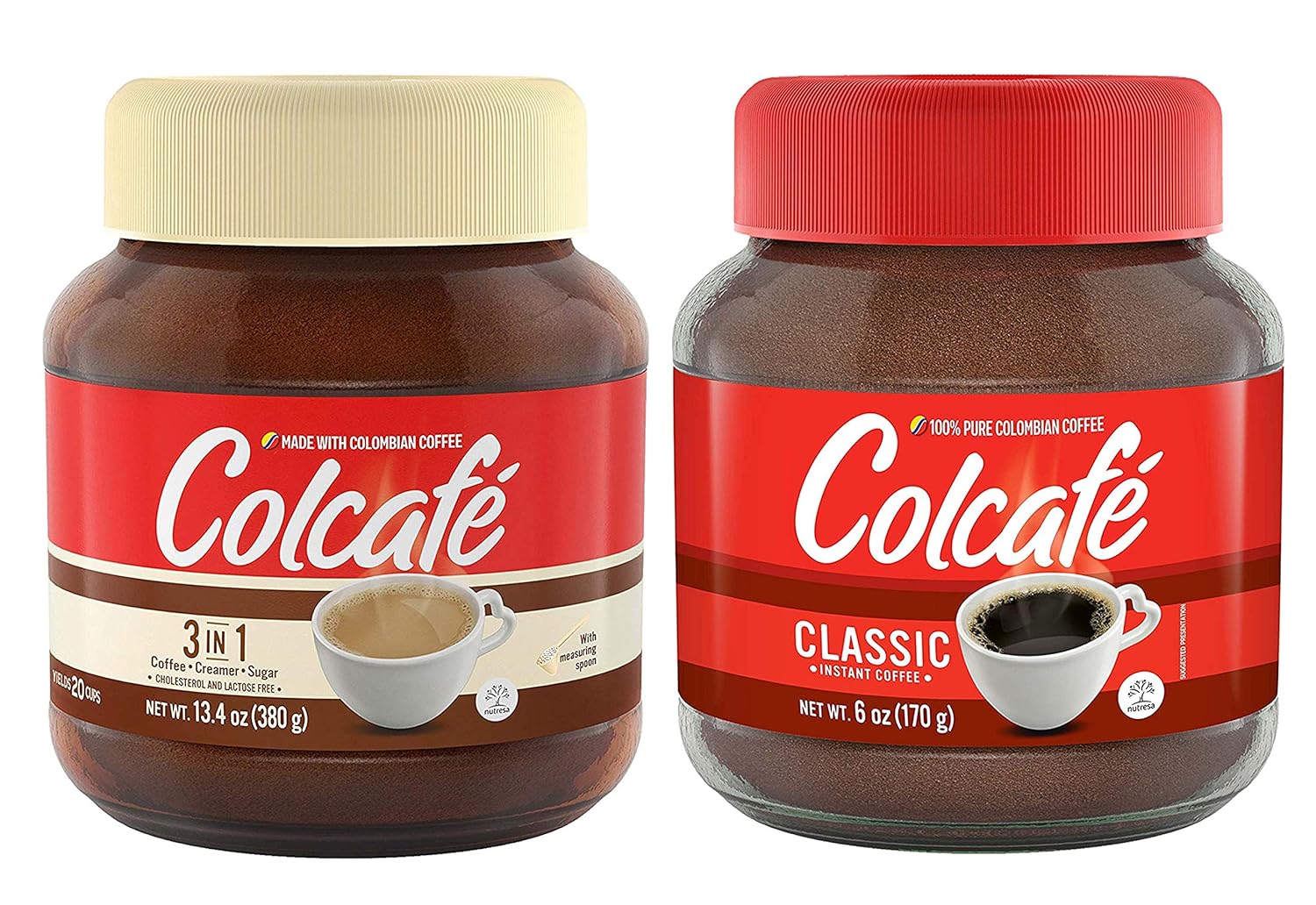 Amazon.com: Colombian Coffee Colcafe COMBO, 1 Instant Classic Coffee 6 ...