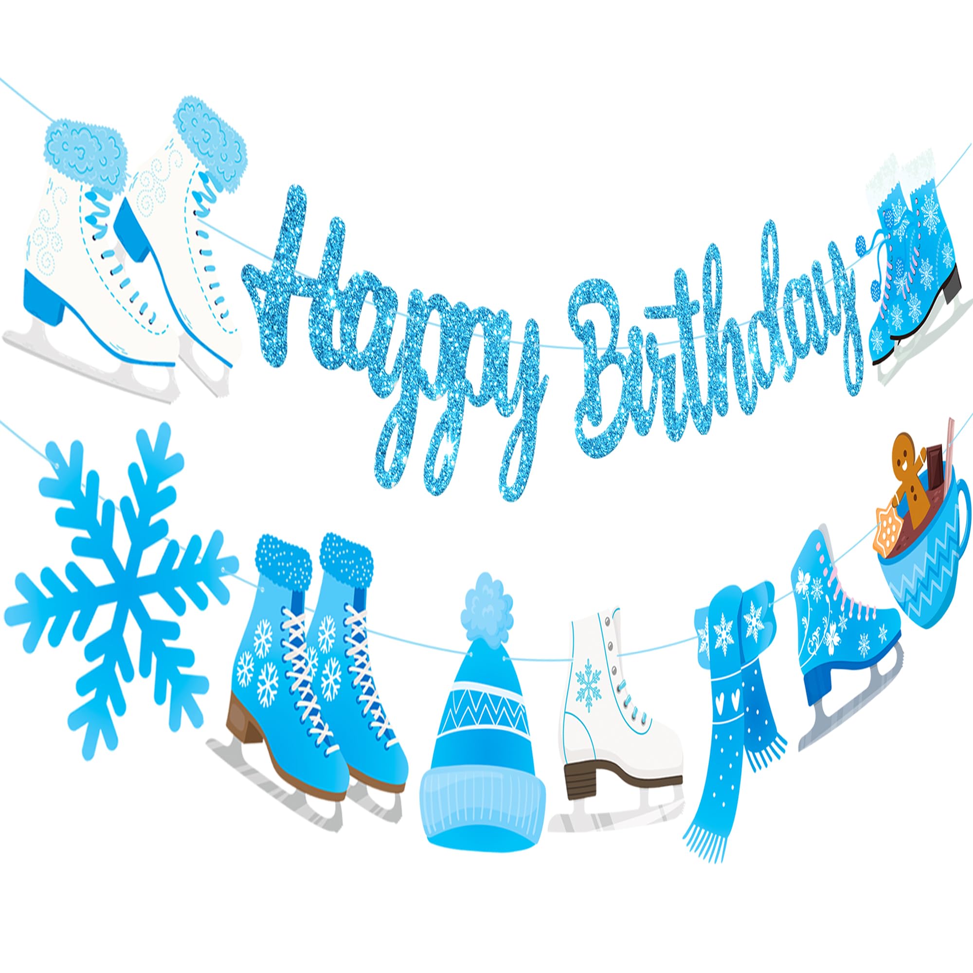 Christmas Winter Theme Banner Winter Snowflake Hanging Swirl Happy ...