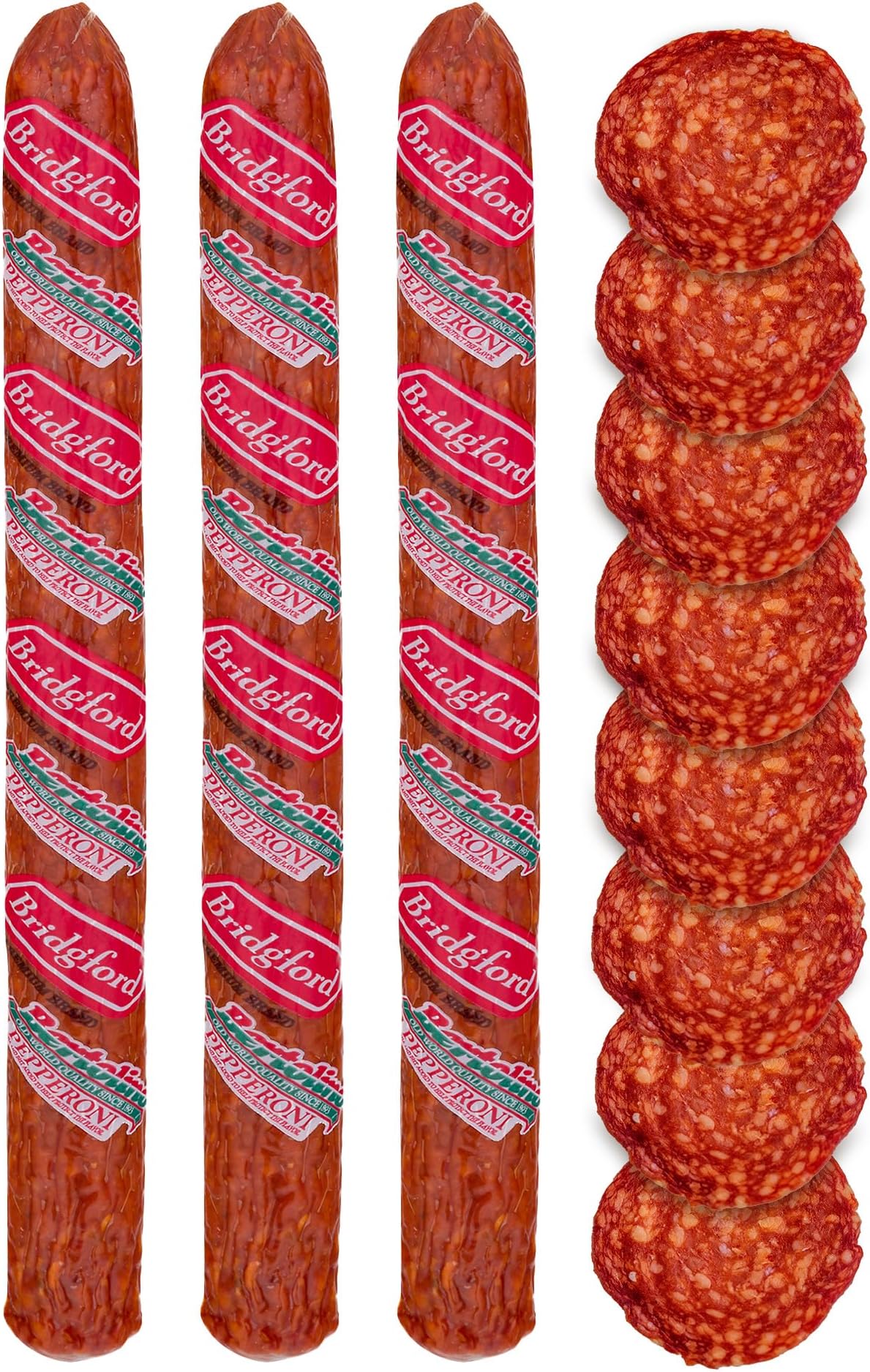 Amazon.com: Bridgford Old World Pepperoni Stick, Made in the USA, 16oz ...