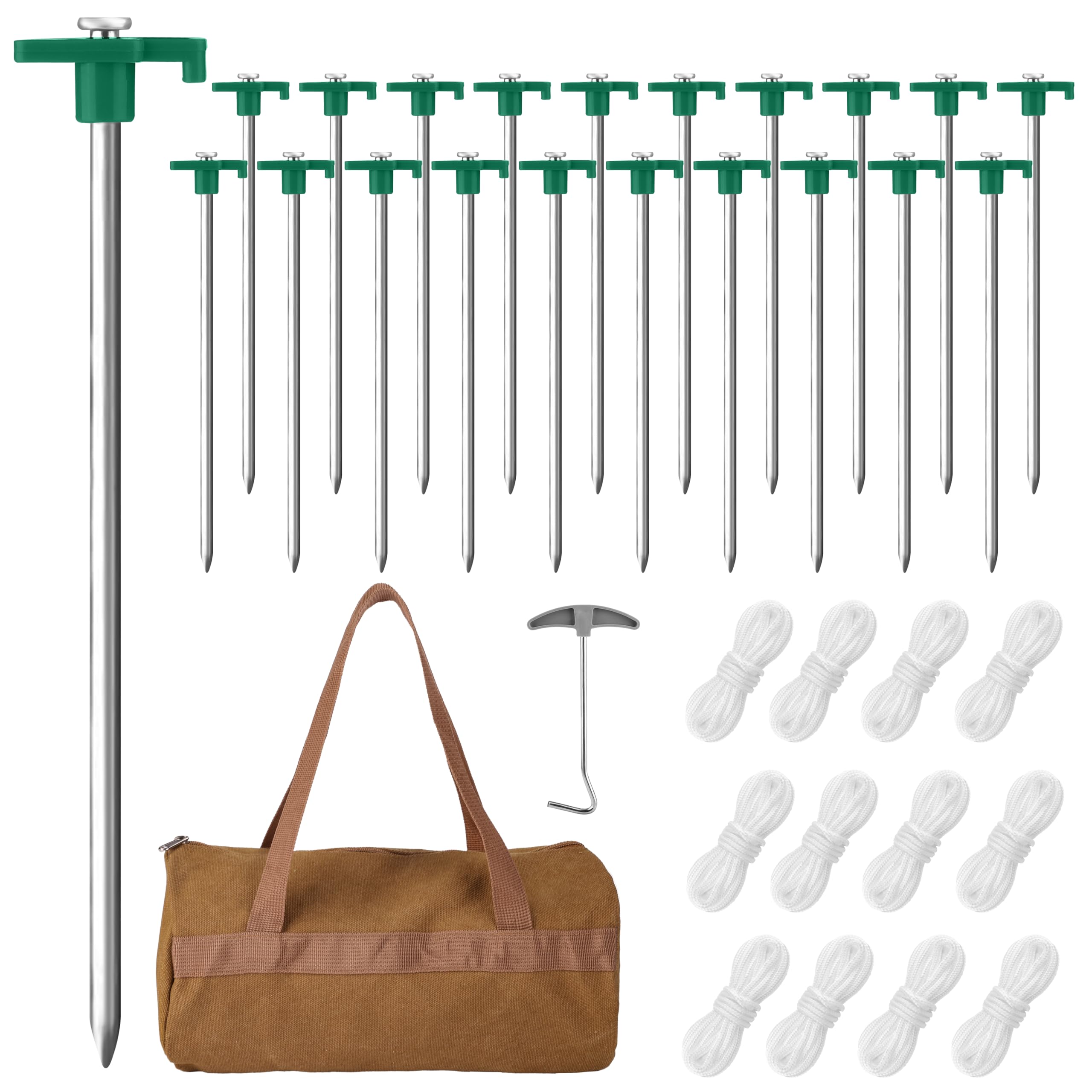Amazon.com : Aodaer 24 Pack Tent Stakes Heavy Duty Tent Pegs 10.25 Inch ...