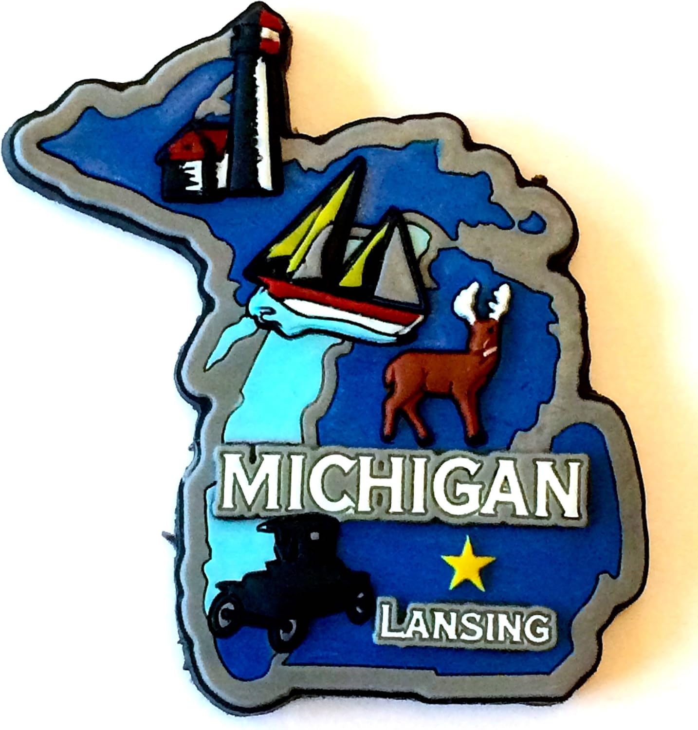 Amazon.com: Michigan State Multi Color PVC Fridge Magnet