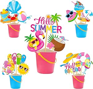 Amazon.com: Summer Party Centerpiece Sticks Summer Pool Beach Birthday ...