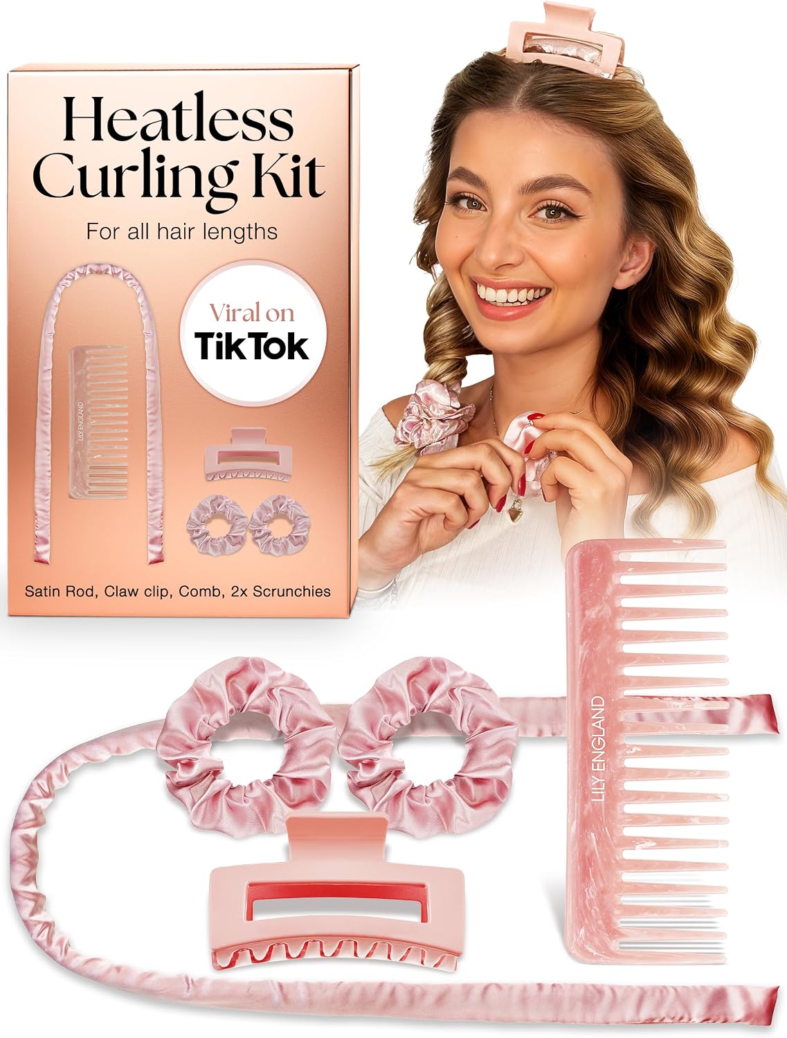 Lily England Detangle Hair Brush for Curly Hair, Straight, Dry & Wet ...