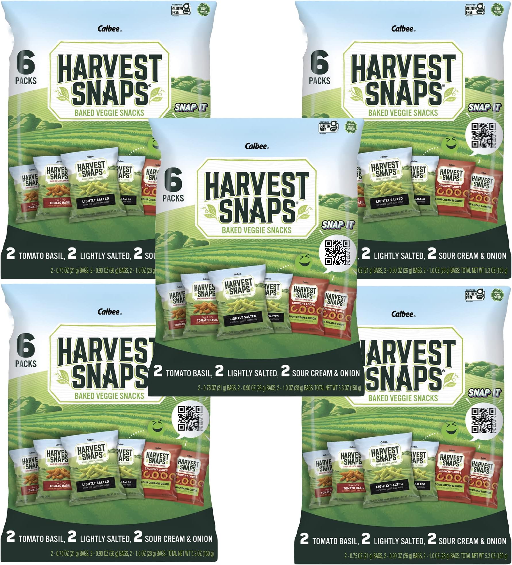 Amazon.com : Harvest Snaps (Mixed Multi Pack, 30 Snack Packs), 1.0 ...