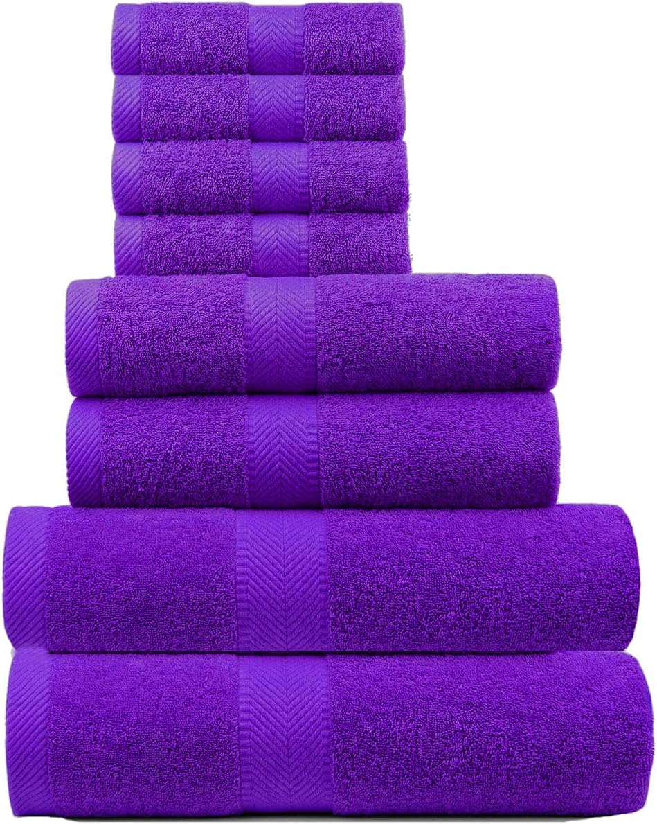 Amazon.com: BY LORA Terry Cotton Bath Towel, Hand Towel and Wascloth ...