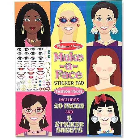 Amazon.com: Activity Set Create a Face Sticker Set - Bundle with 5 ...