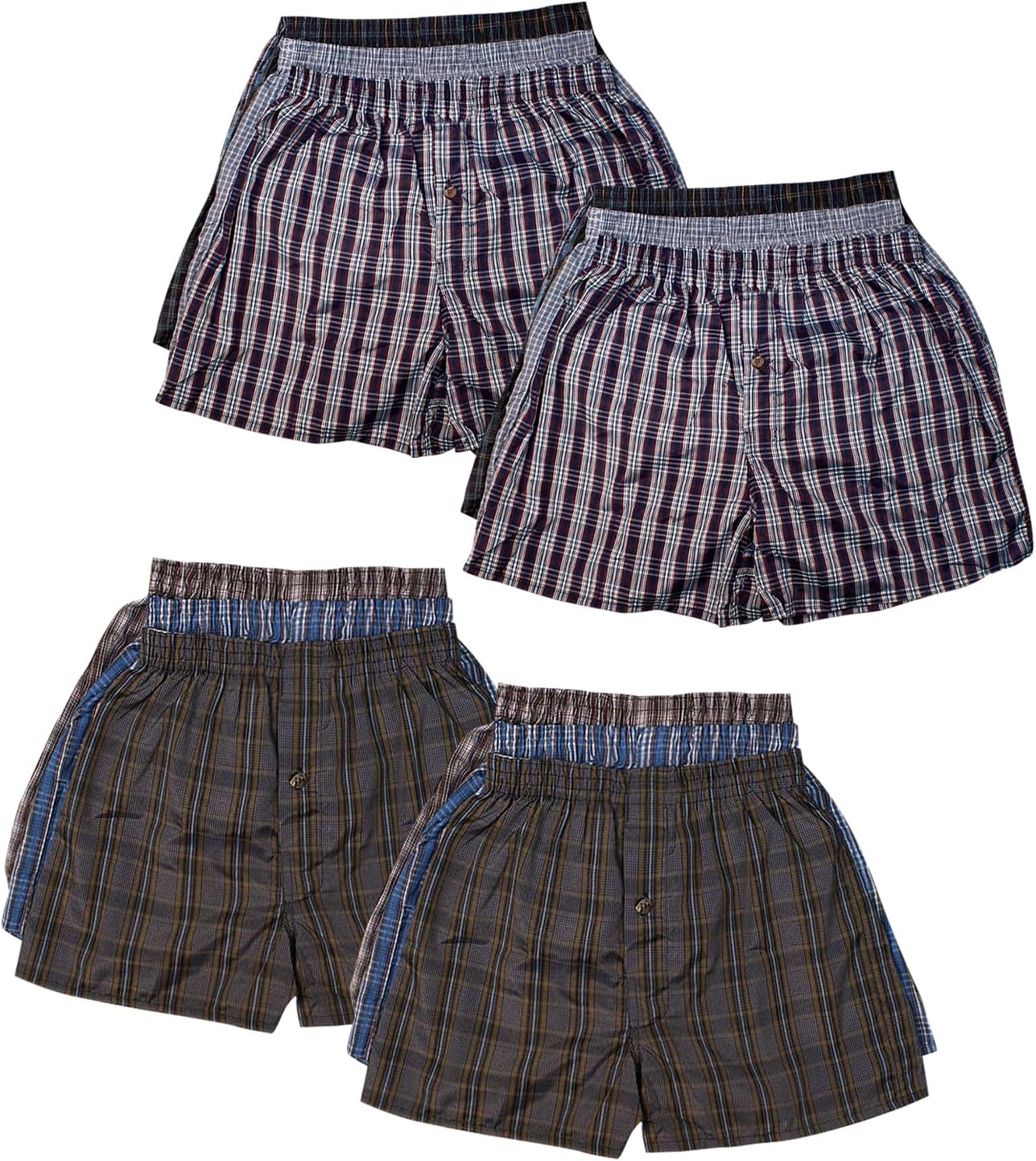 MangoDeal Boxer Shorts Men,Mens Underwear Woven Boxers Random Mixed ...