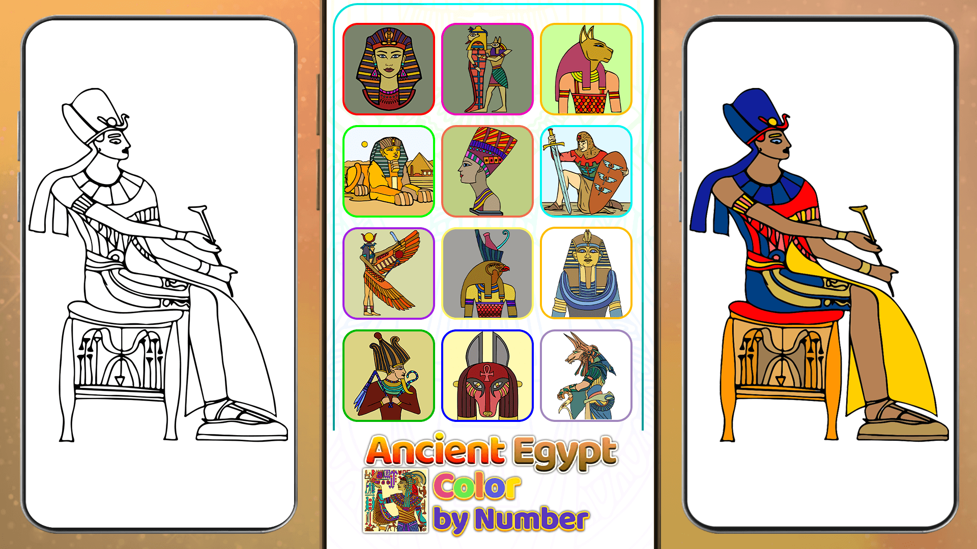 Ancient Egypt Color By Number - History Coloring Book - App on Amazon ...