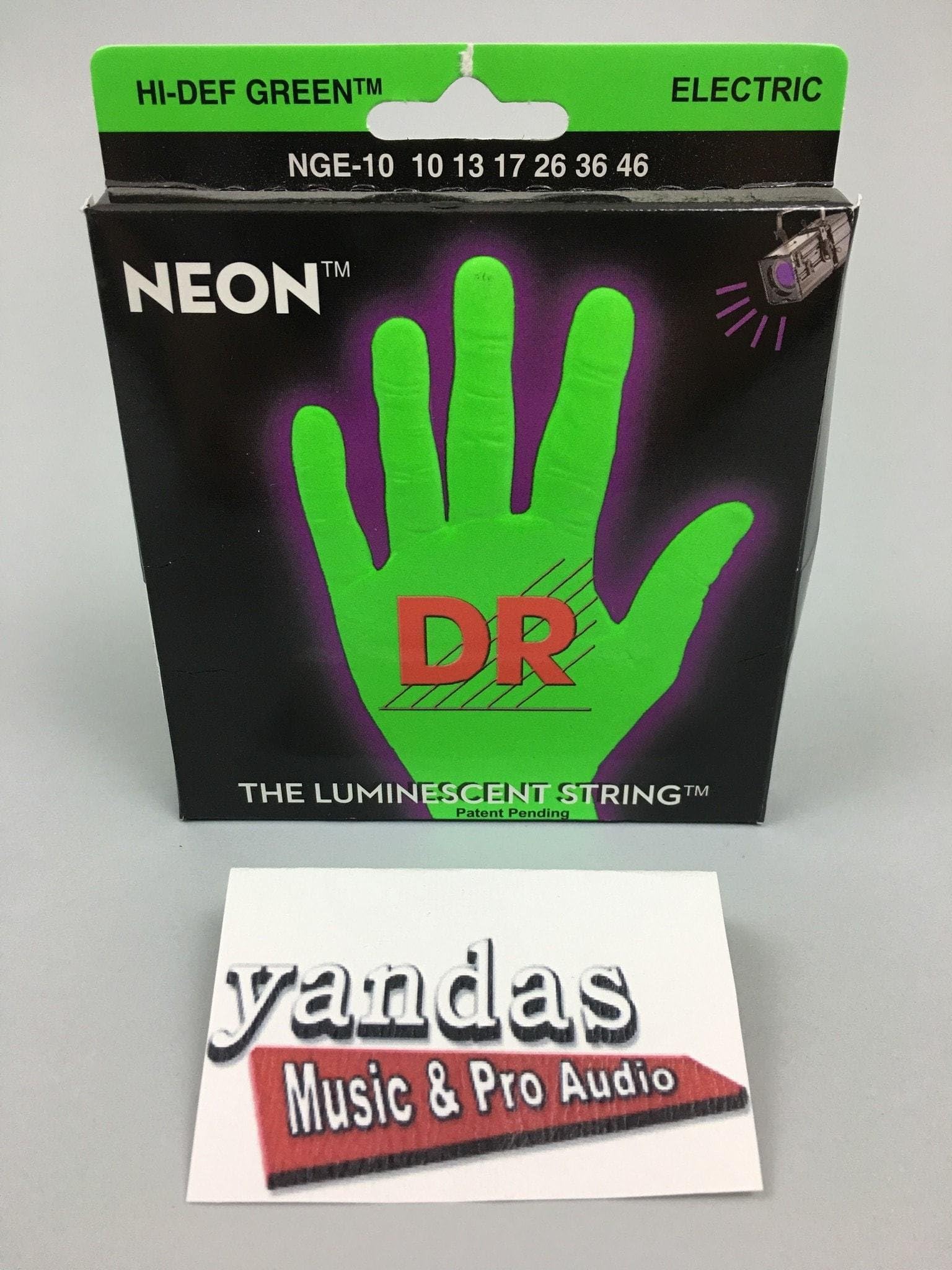 Amazon.com: DR Strings Hi-Def NEON Green Coated Medium 7-String ...