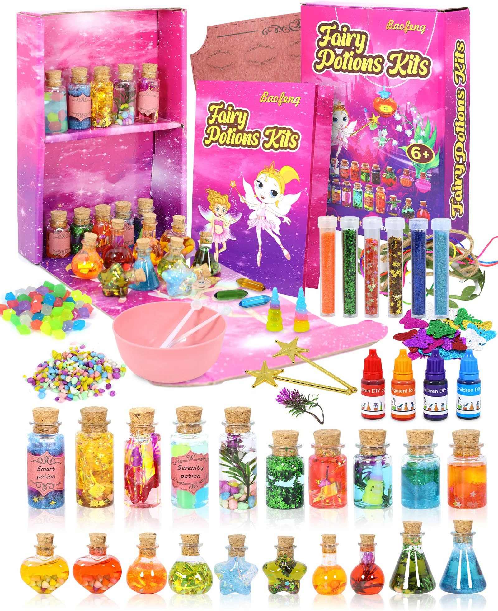 Magic Potions Craft Kit for Kids with 20-Piece Potion Bottles ...
