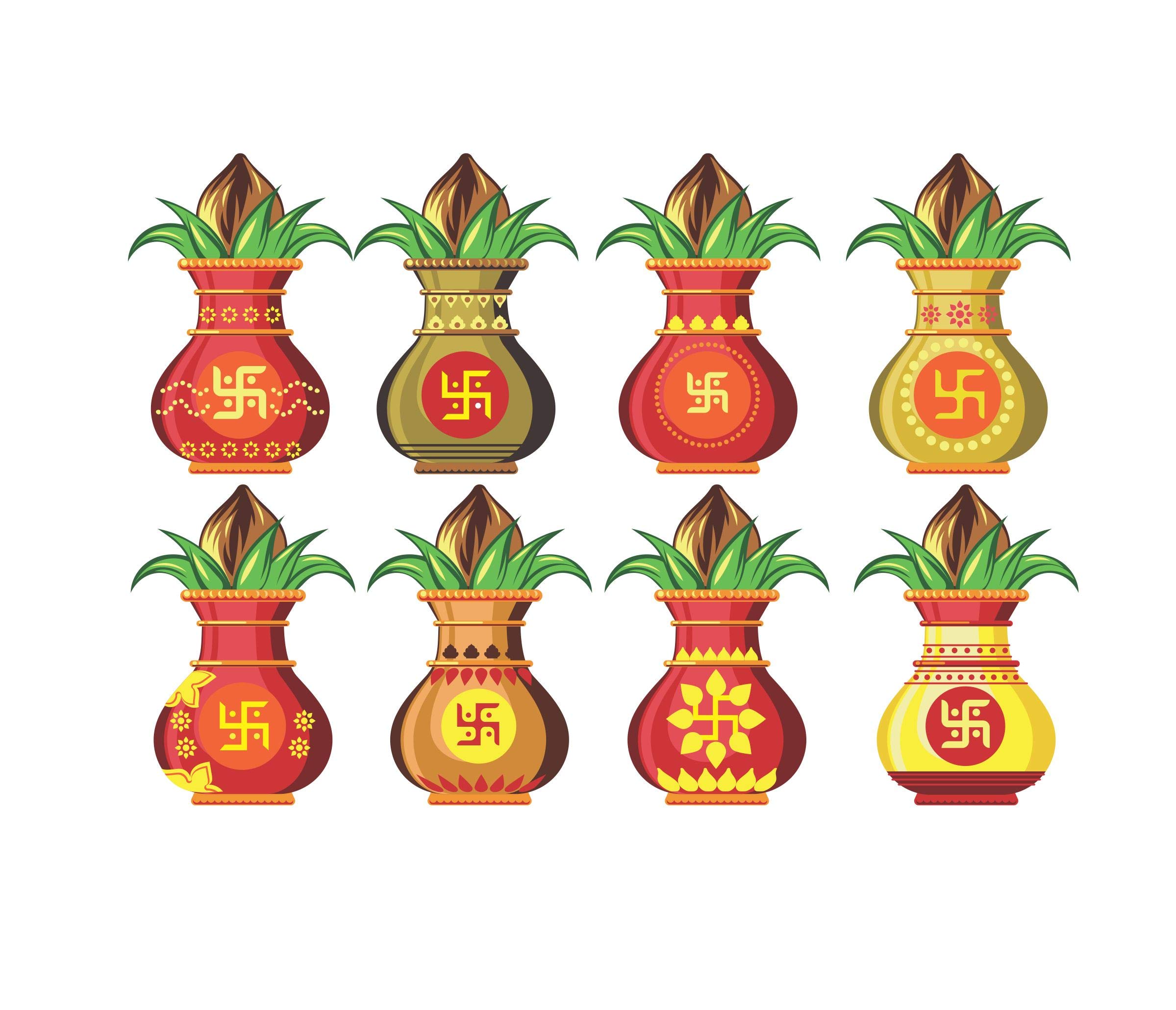 Sticker Hub Decorative Kalash Wall Sticker Item Size: 108cm x83cm ...