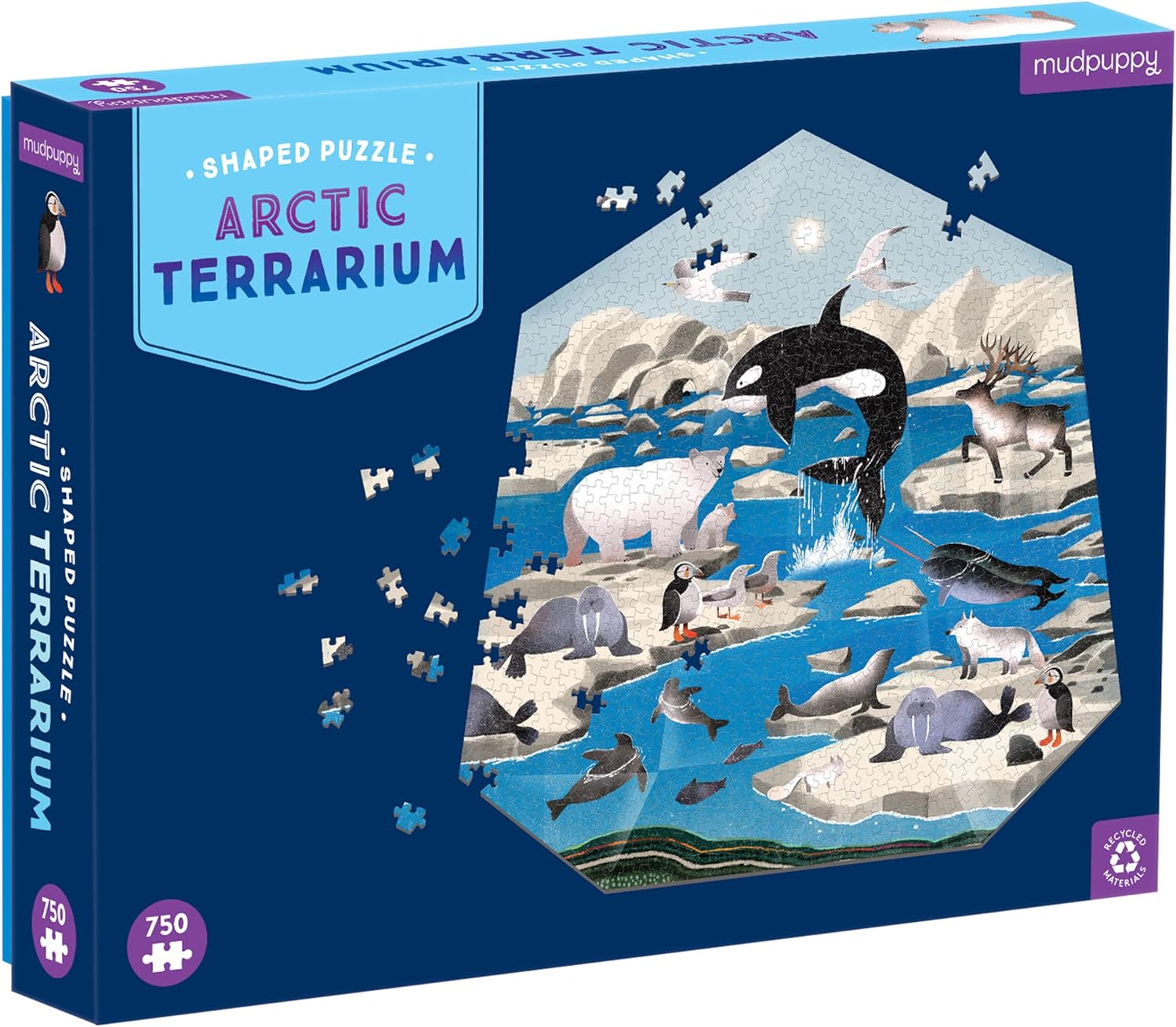 Amazon.com: Arctic Terrarium 750 Piece Shaped Puzzle : Mudpuppy, Feng ...