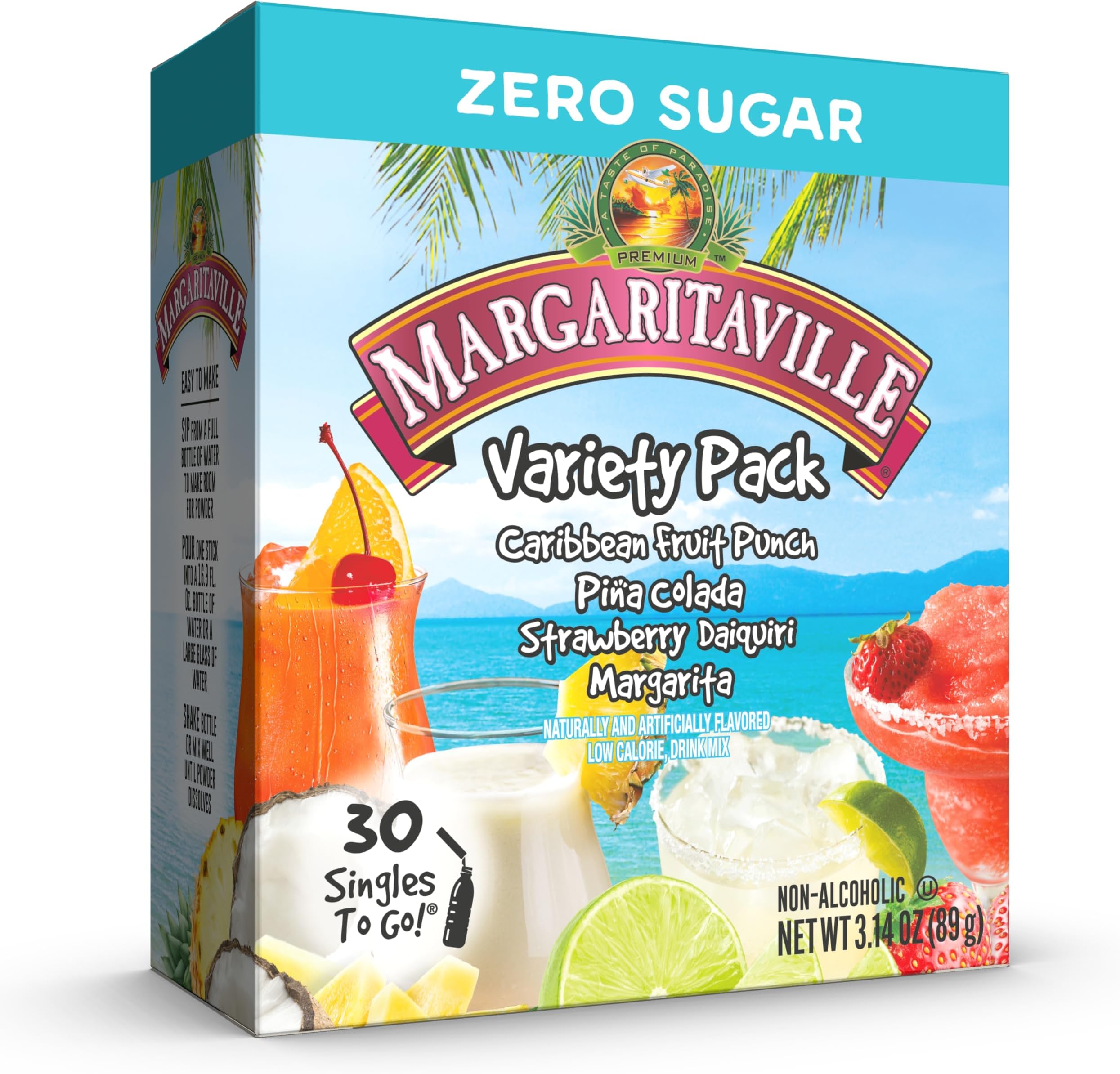 Amazon.com: Margaritaville Singles to Go Drink Mix Ultimate Summer ...