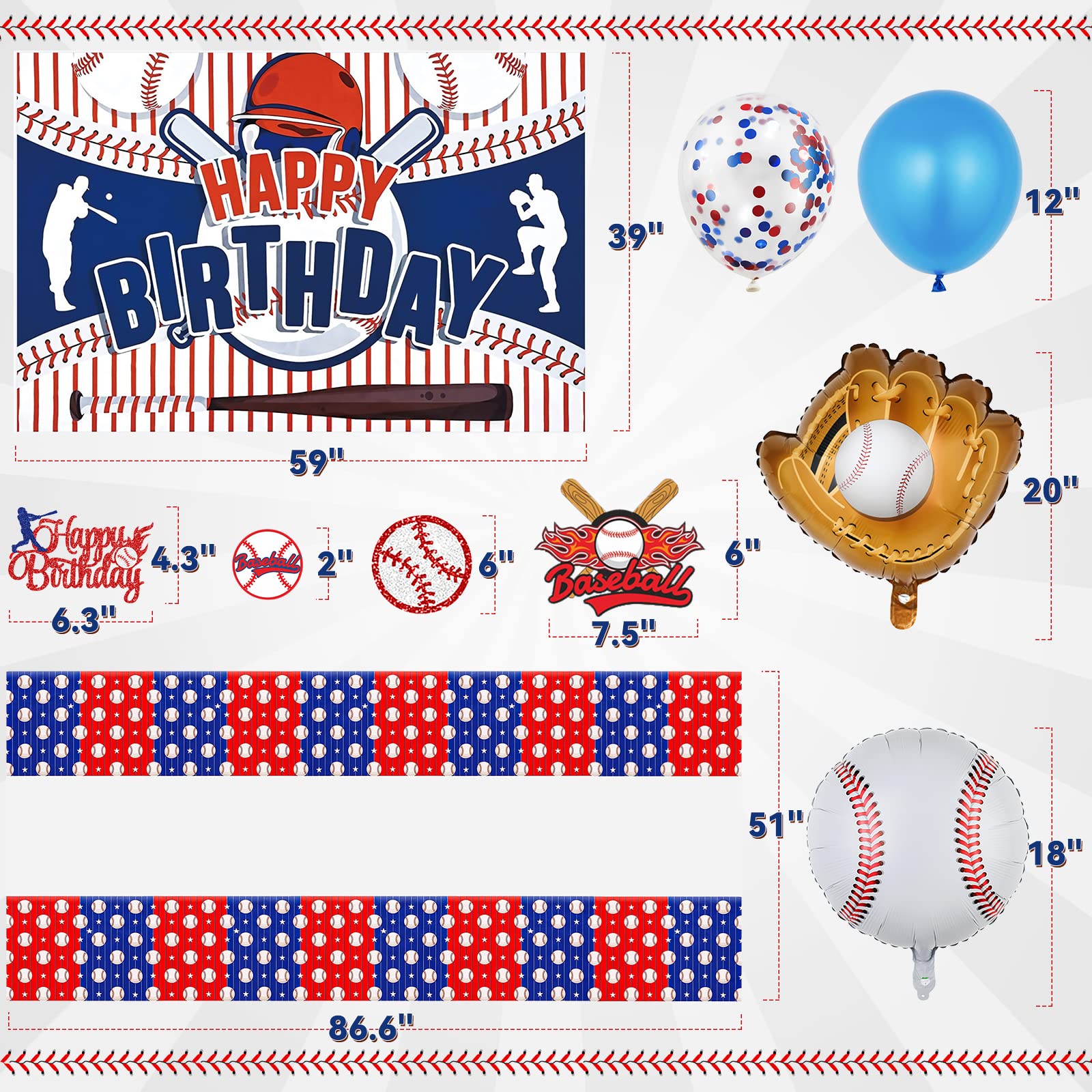 Snapklik.com : Baseball Party Decorations, Baseball Birthday Party ...