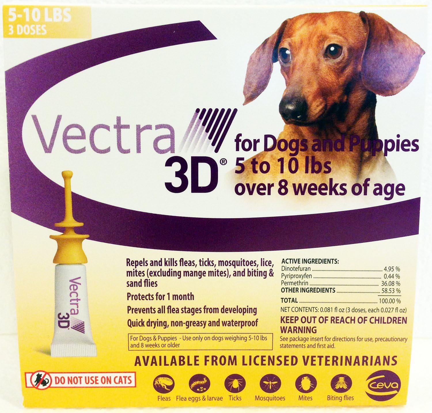Amazon.com : VECTRA 3D for Dogs Flea, Tick & Mosquito Treatment ...
