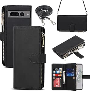 Amazon.com: iCoverCase for Google Pixel 7 Pro Wallet Case with Card Holder, Kickstand Feature PU ...