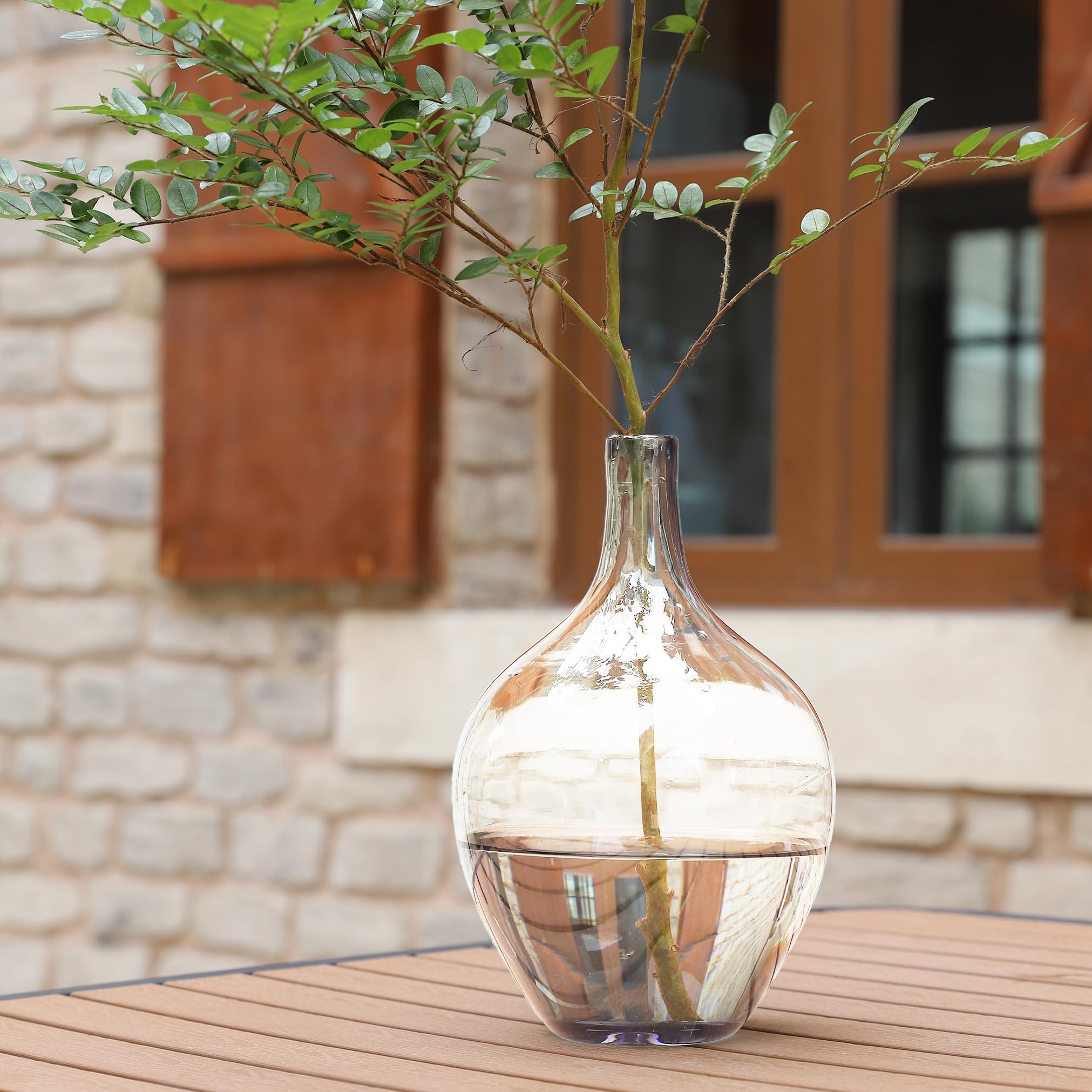 Extra Large Glass Vases Bamboo Flower Vase Home Decor | Glass Big