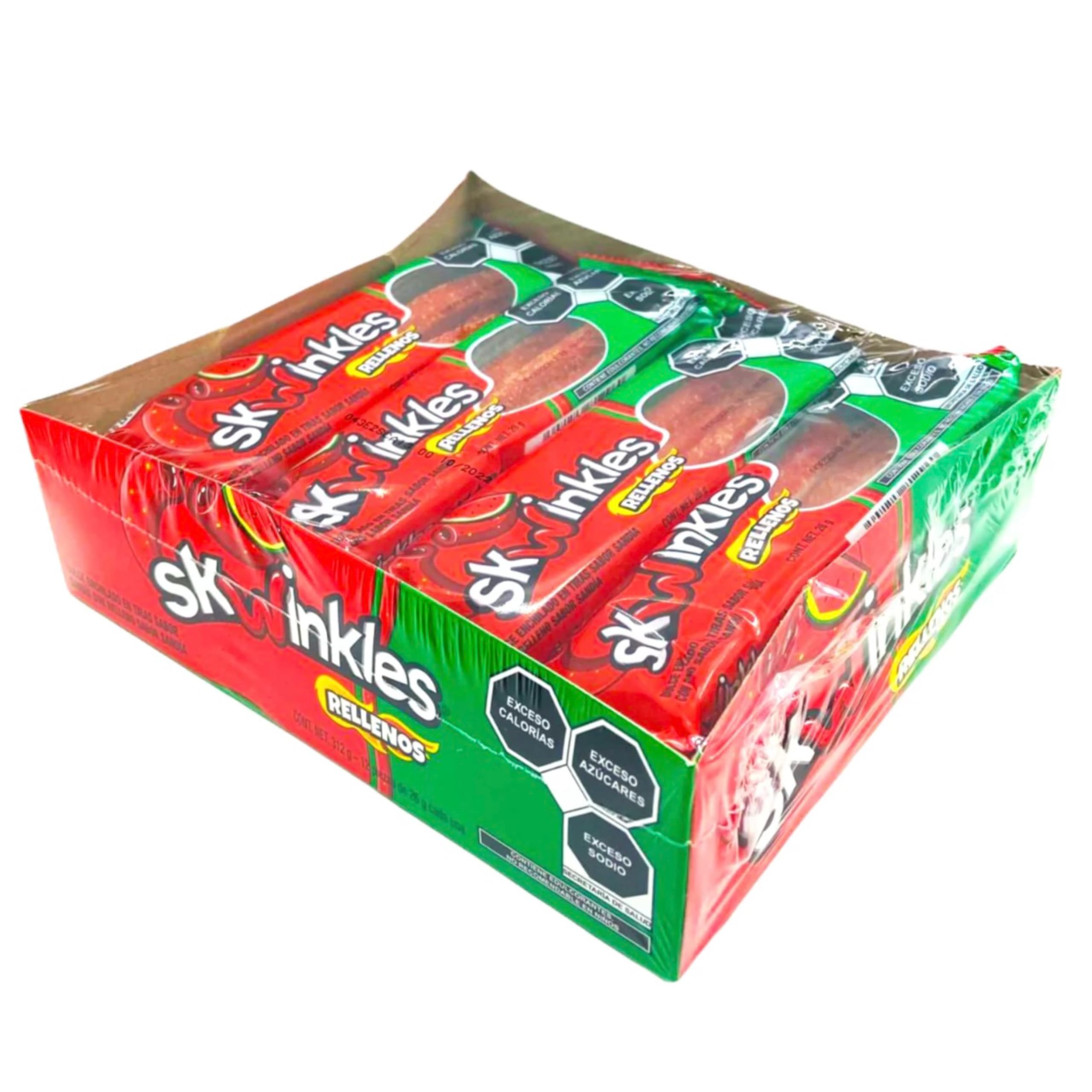 Skwinkles Rellenos. Sabor Sandia. Relleno sabor Sandia. 12 paquetes ...