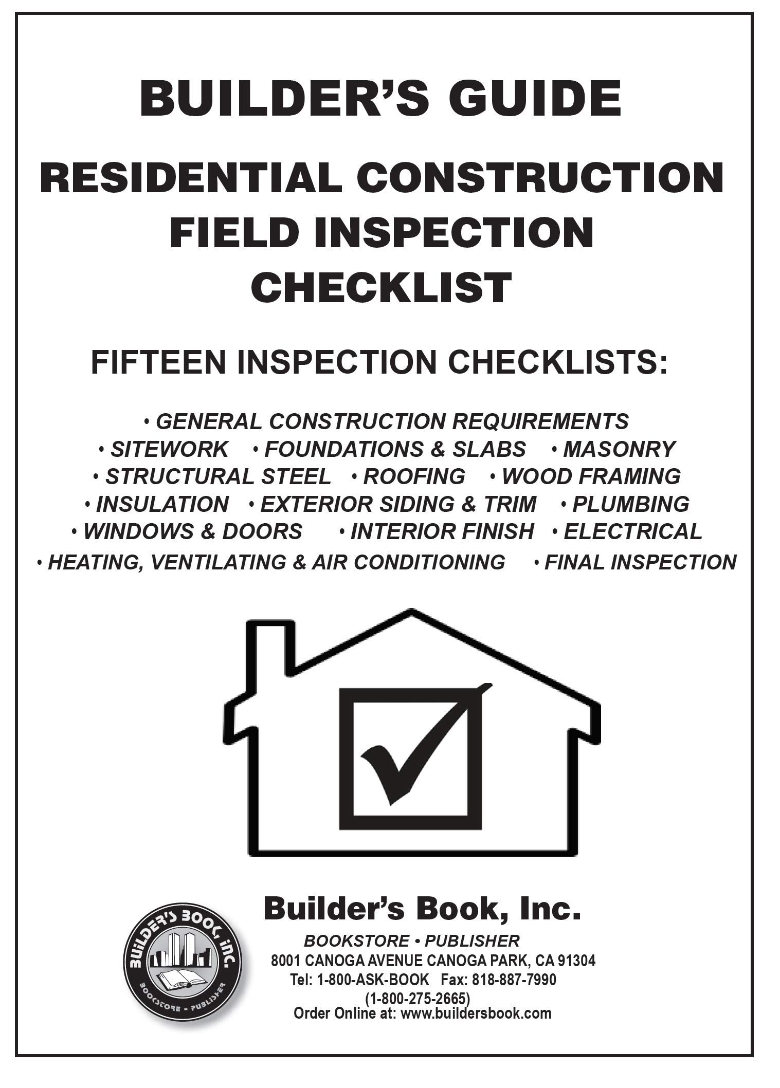 Amazon.com: Residential Construction Field Inspection Checklist ...