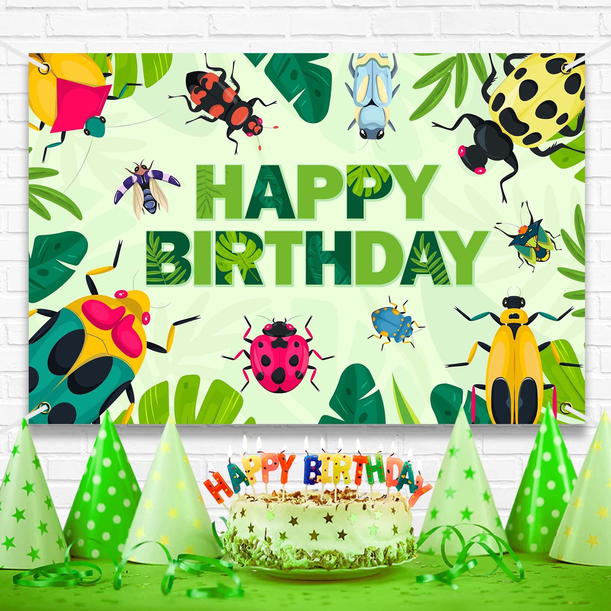 Bug Catcher Kids Insects Bugs Birthday Banner Bugs Happy Birthday ...