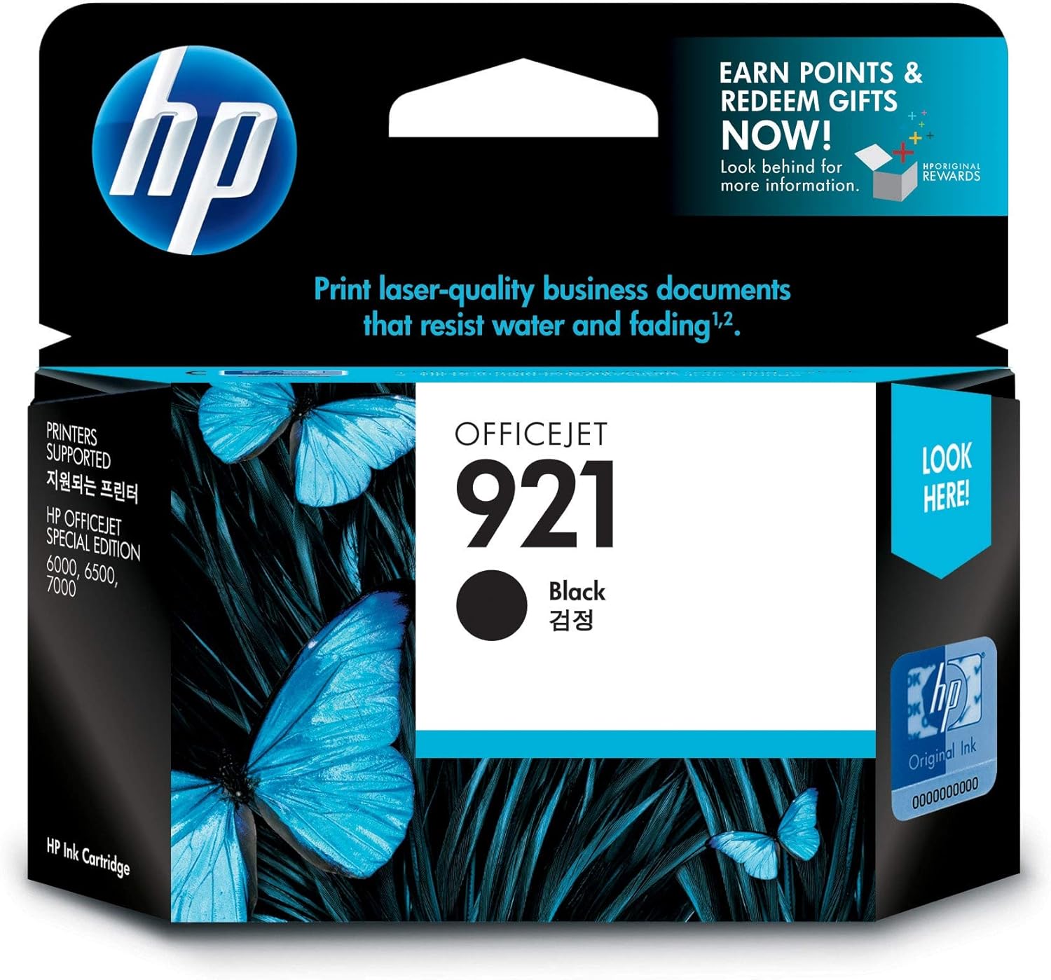 HP 921 Black Original Ink Cartridge - Cartucho de Tinta para impresoras ...