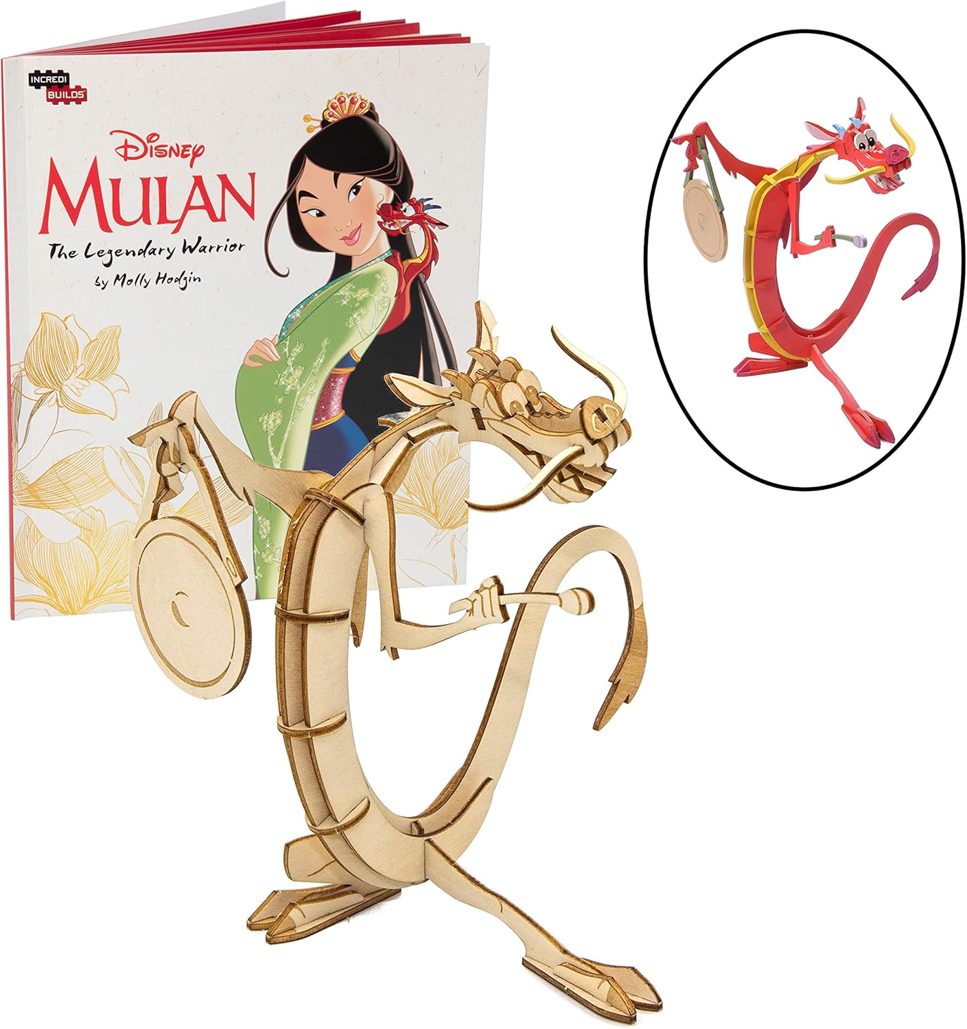 Buy Disney Mulan Mushu Dragon 3D Wood Puzzle & Model Figure Kit (29 Pcs ...