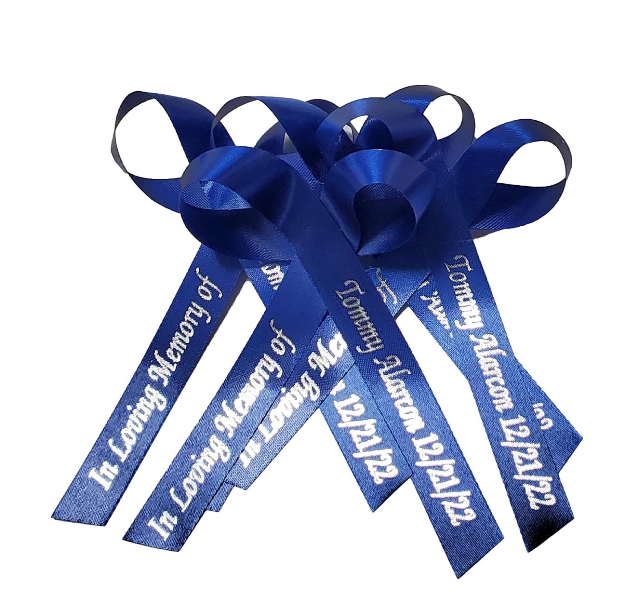 25 Personalized Memorial Service Ribbons For Funeral Celebration Of ...