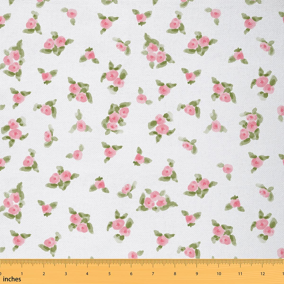 Amazon.com: Pink Rose Fabric by The Yard, Flower Floral Decorative ...