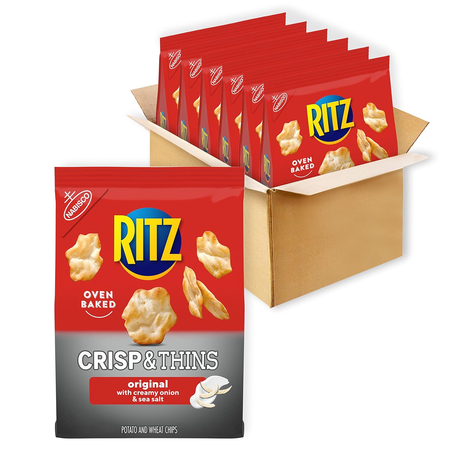 Amazon.com: RITZ Crisp and Thins Original with Creamy Onion and Sea ...