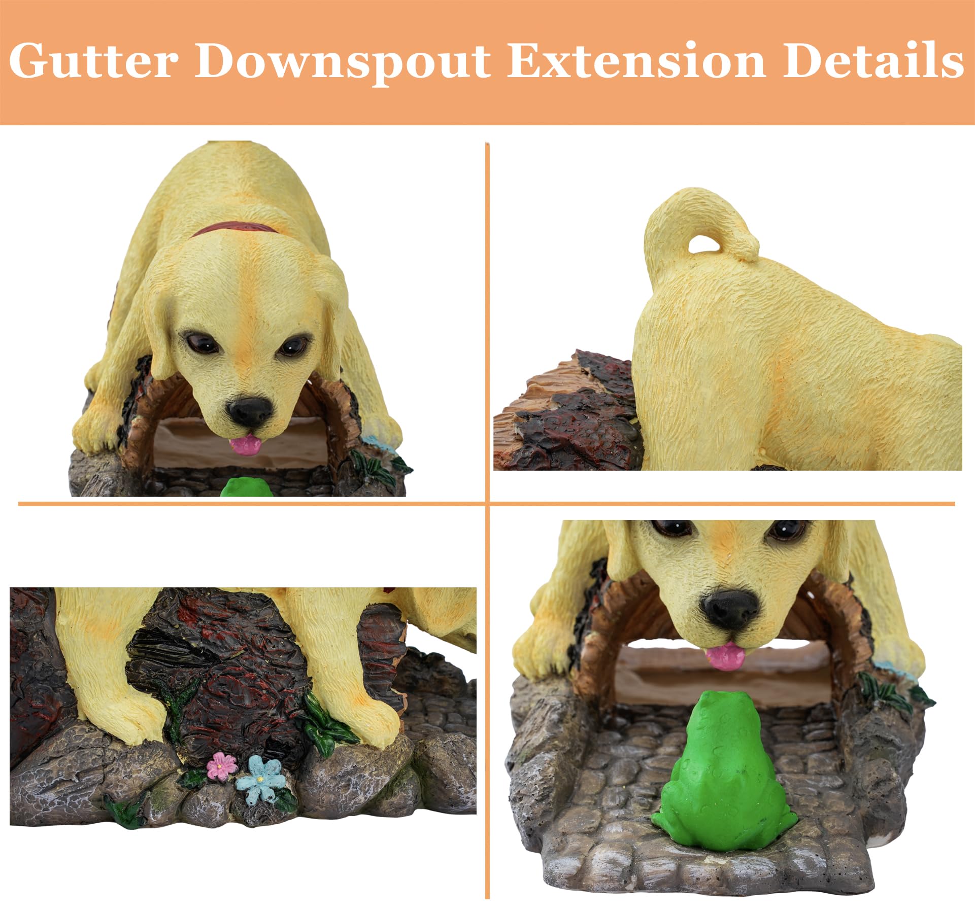 Snapklik.com : Dog Gutter Extender Diverter, Decorative Downspout ...