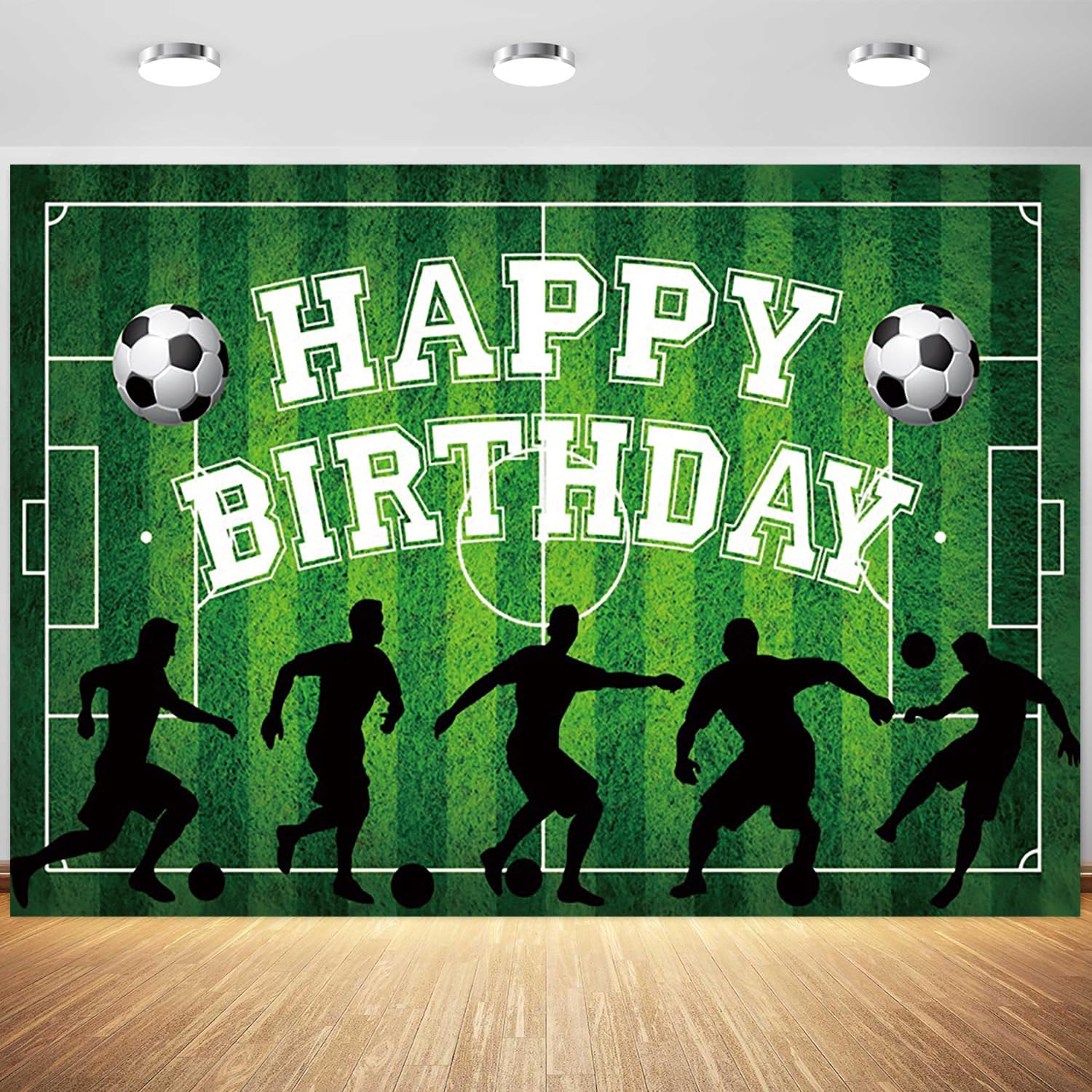 Amazon.com : 12x8ft Soccer Birthday Backdrop Football Party Soccer ...