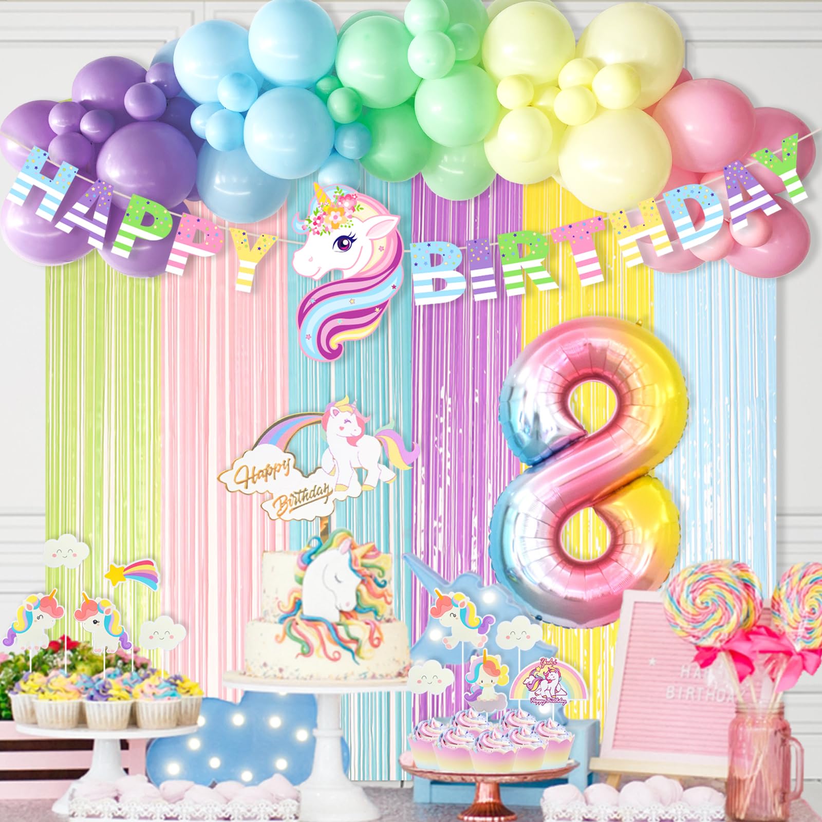 Amazon Hombae Unicorn 8th Birthday Party Decorations For Girls