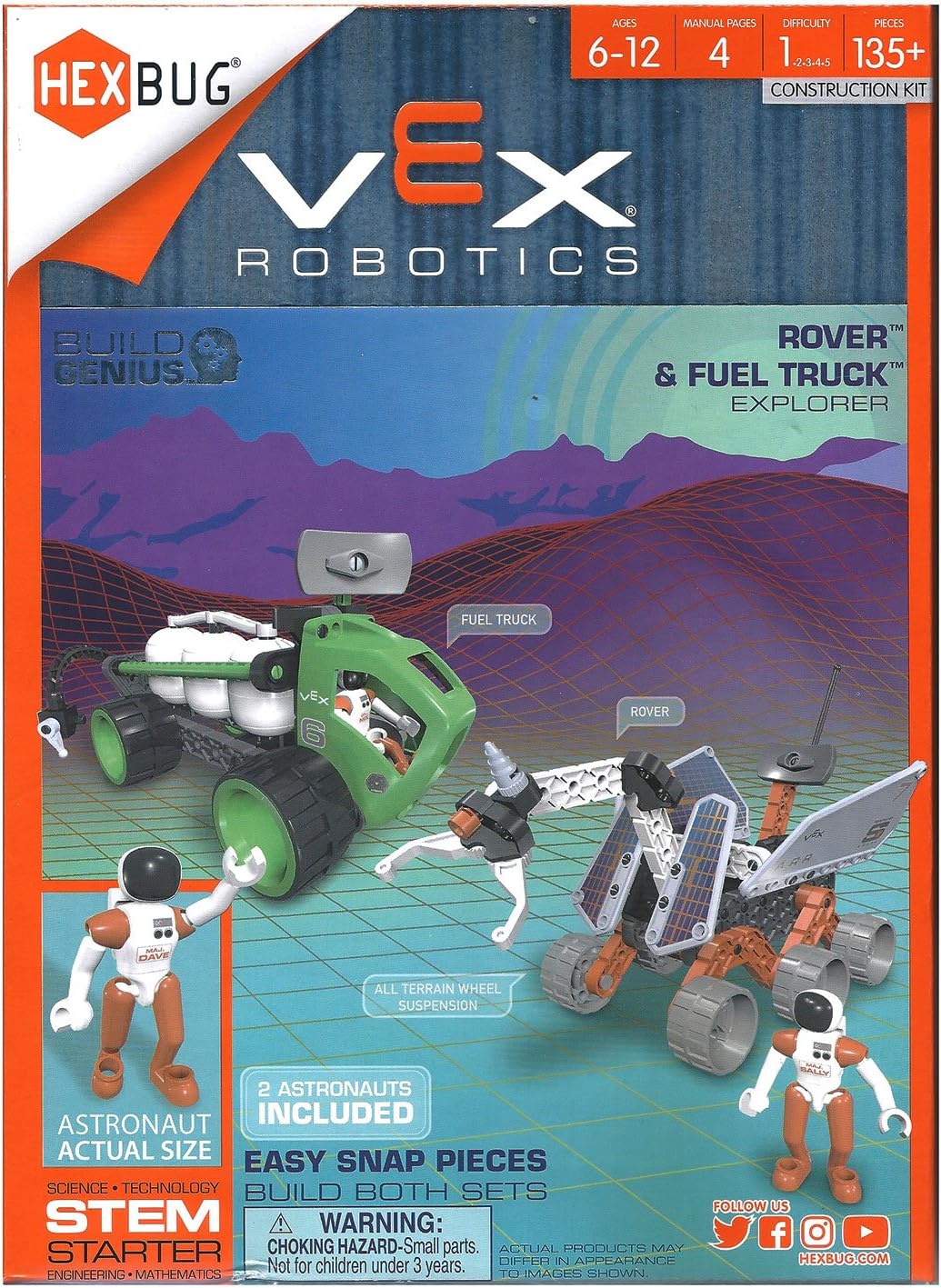 VEX Robotics Hex Bug Explorer Construction Set – Building Crafts: Rover ...