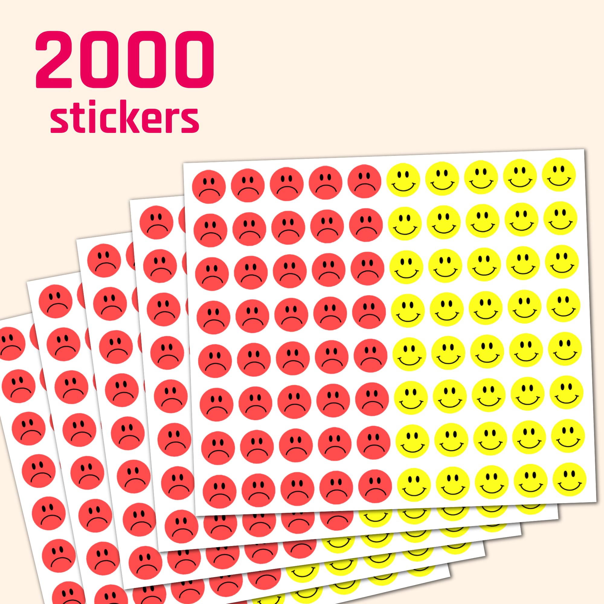 Snapklik.com : 2000 Pieces - 1/2 Smiling Happy Sad Face Behavior ...