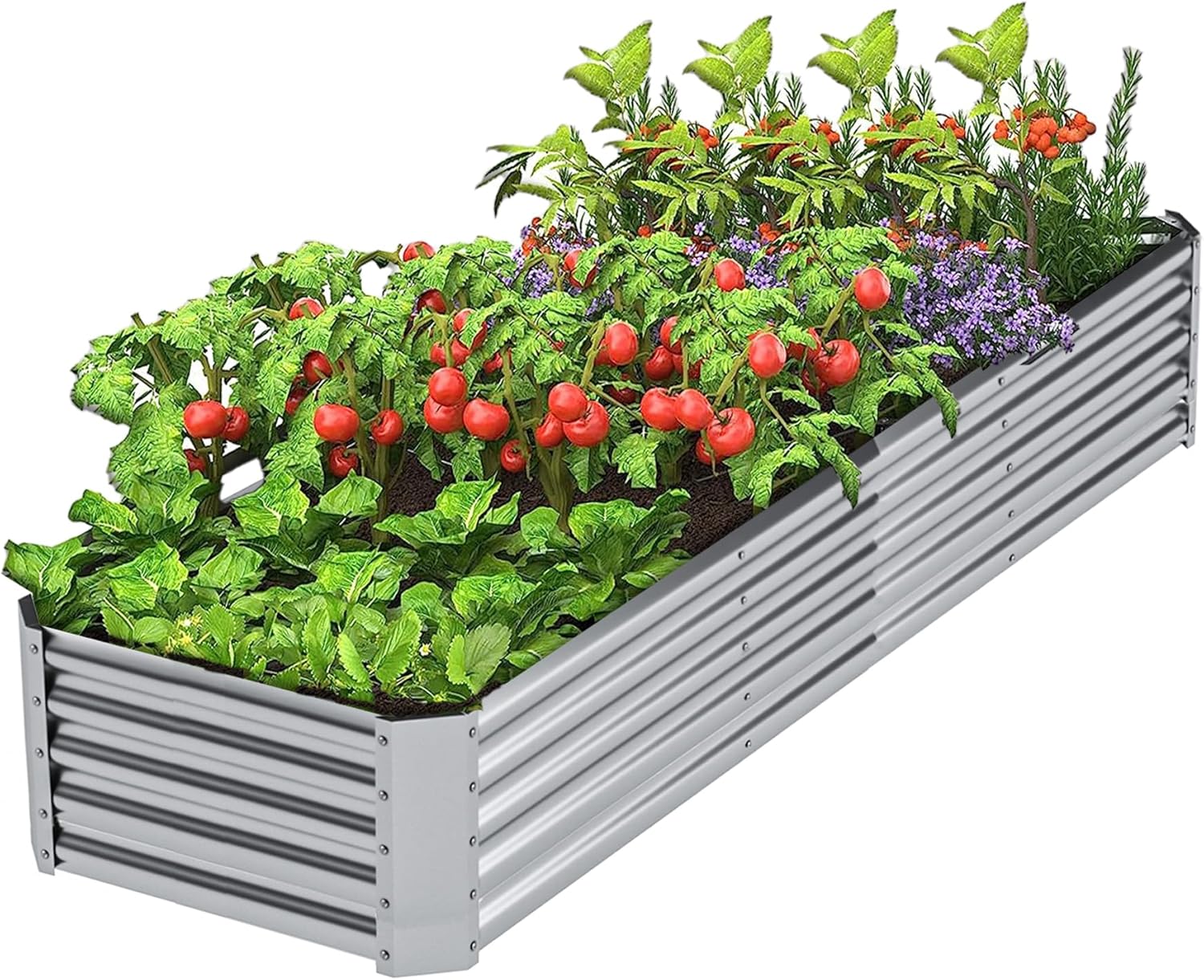 Amazon.com: JTPTU Galvanized Raised Garden Bed,Planter Boxes Outdoor ...