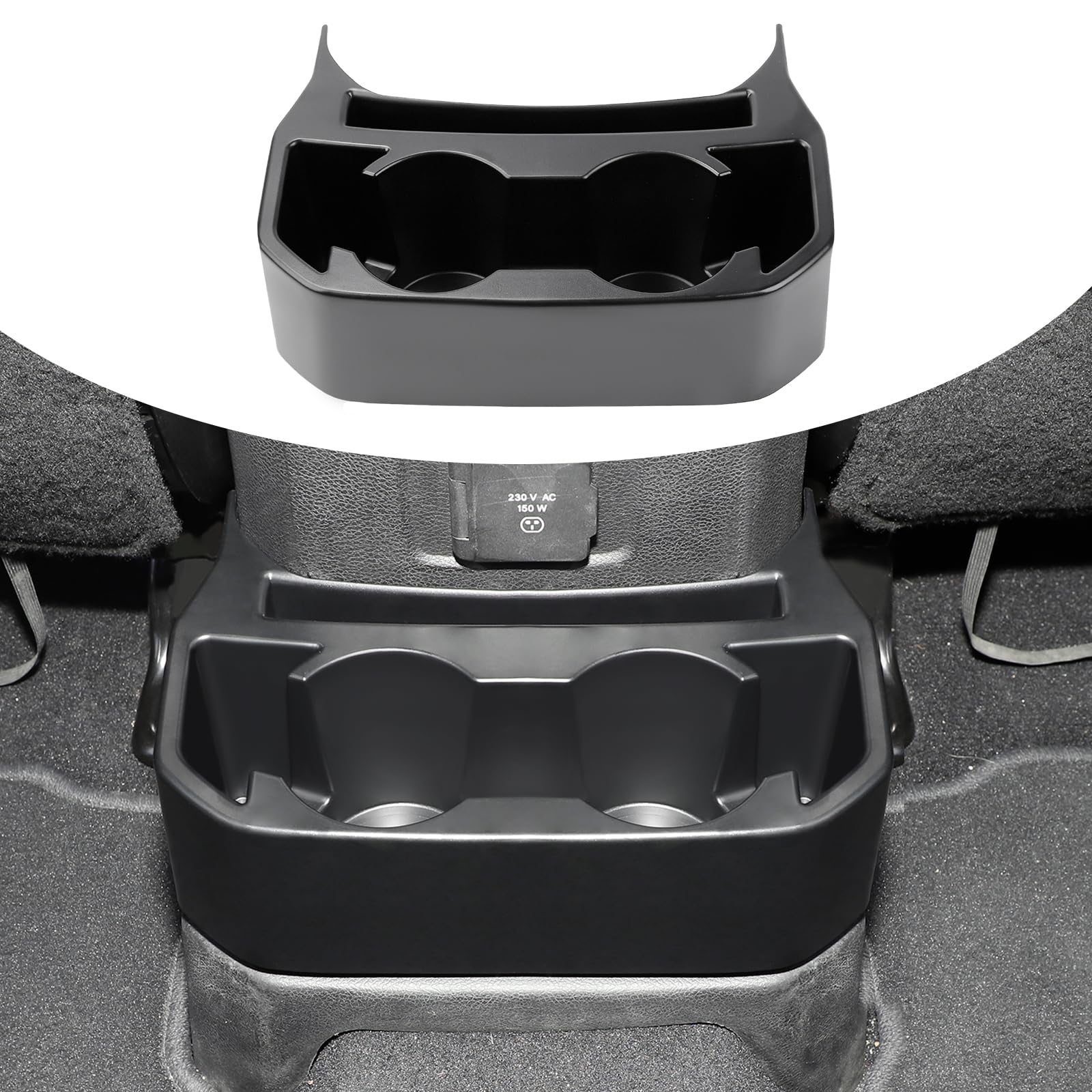 Amazon.com: Hoolcar Rear Cup Holder Floor Console Mounted Drink Holders ...