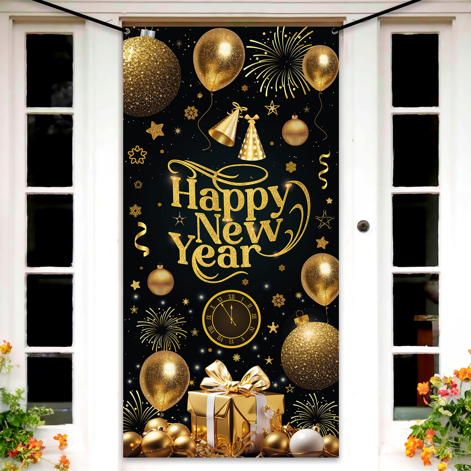 Amazon.com: KatchOn, XtraLarge Happy New Year Door Cover - 72x35 Inch ...