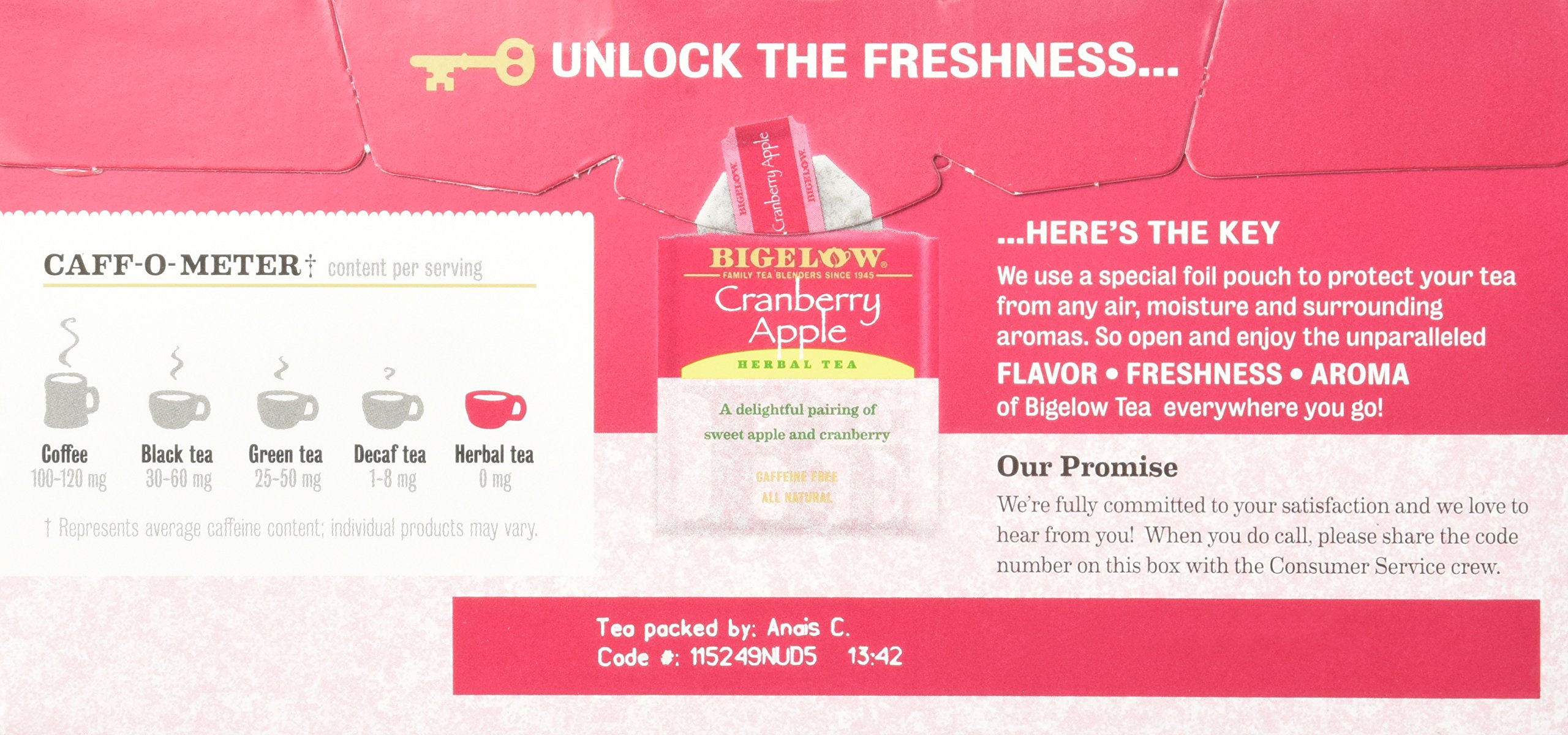 Snapklik.com : Bigelow Cranberry Apple Herbal Tea Bags 28-Count Box