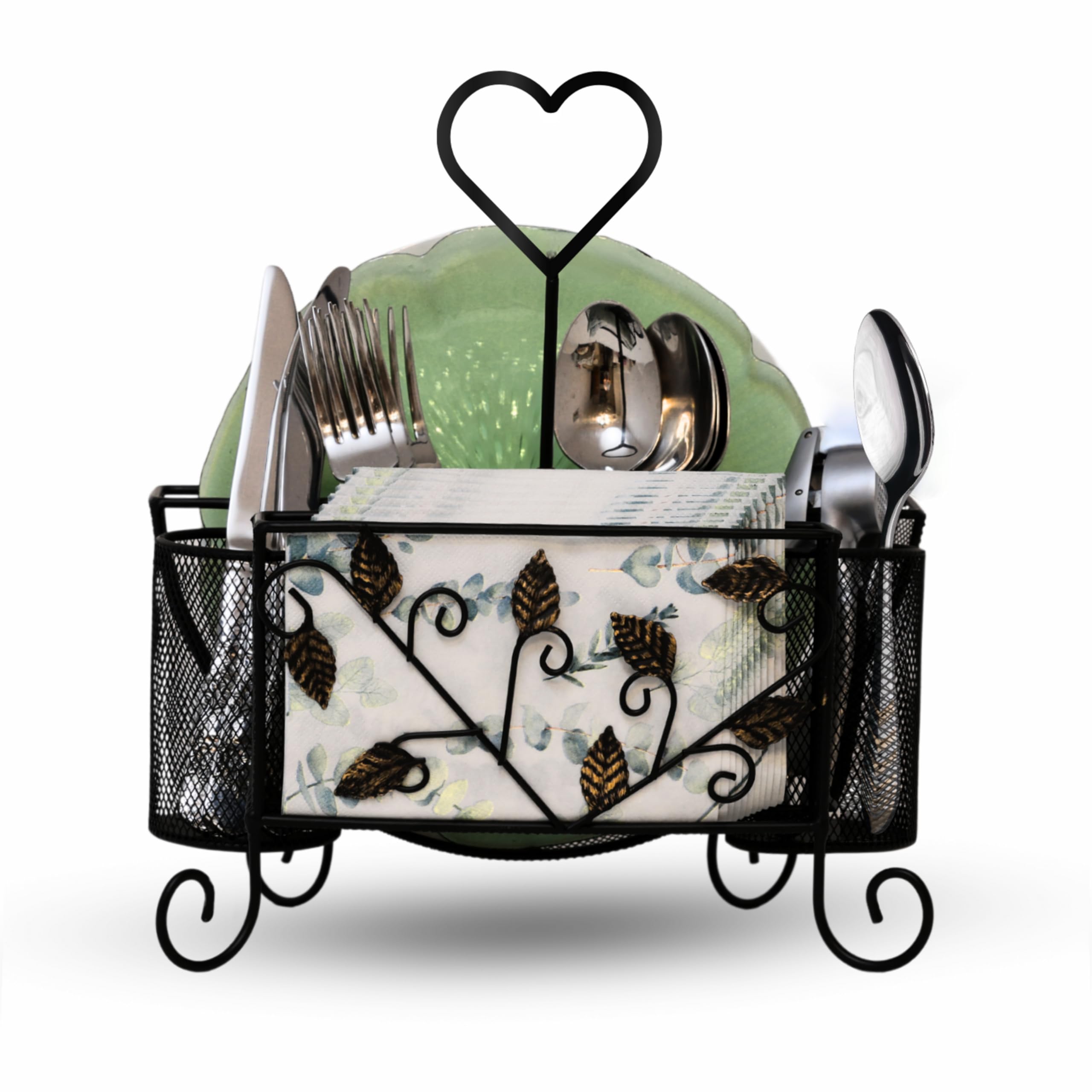 Amazon.com - Maypes Utensil Caddy Silverware Holder – 2-in-1 Plate ...