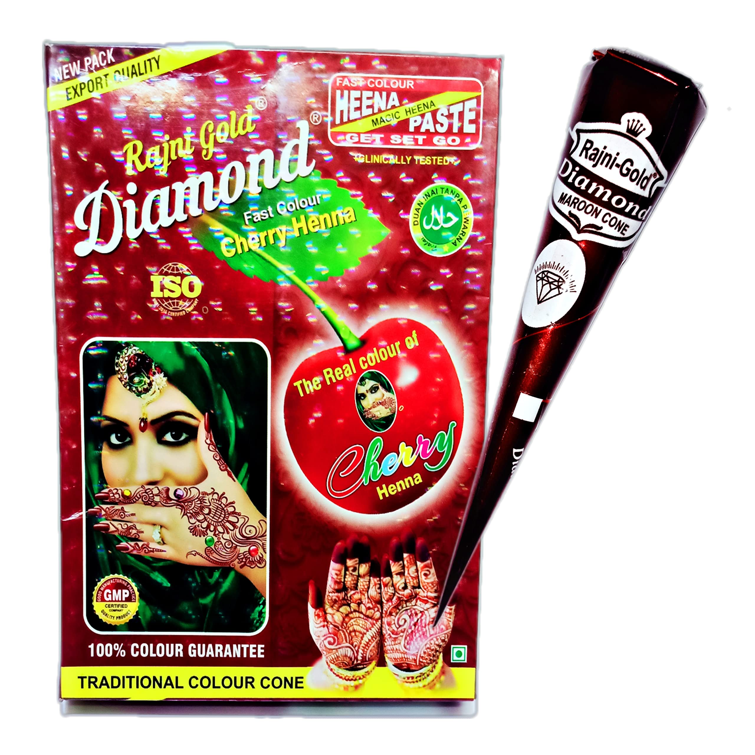 Buy Rjani Gold DIAMOND fast Mehendi Cones For Hand Mehndi Cones For ...