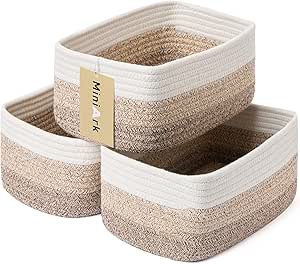Amazon.com: MiniArk Small Storage Baskets for Organizing | Closet ...