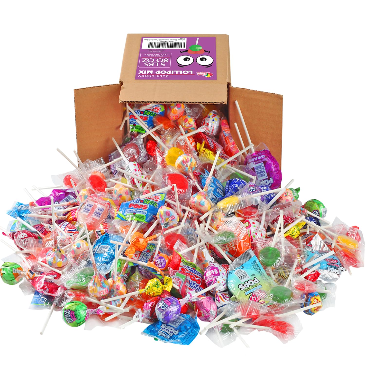 Buy Lollipops - 5 Pounds - Assorted Suckers and Lollipops - Bulk ...