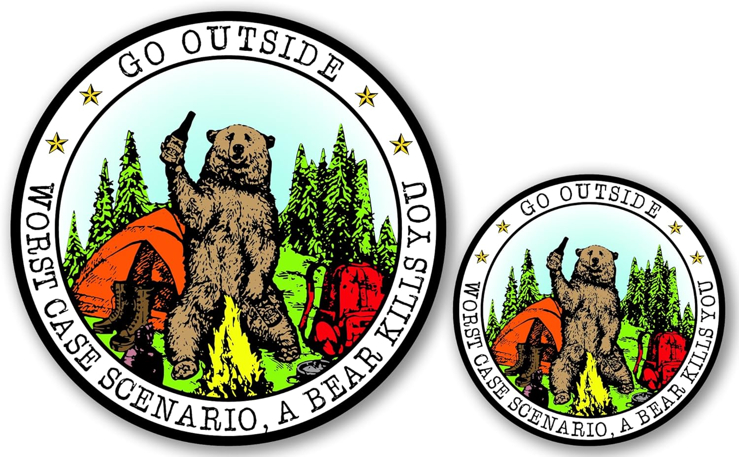 Amazon.com - United by Color Go Outside Worst Case Scenario A Bear ...