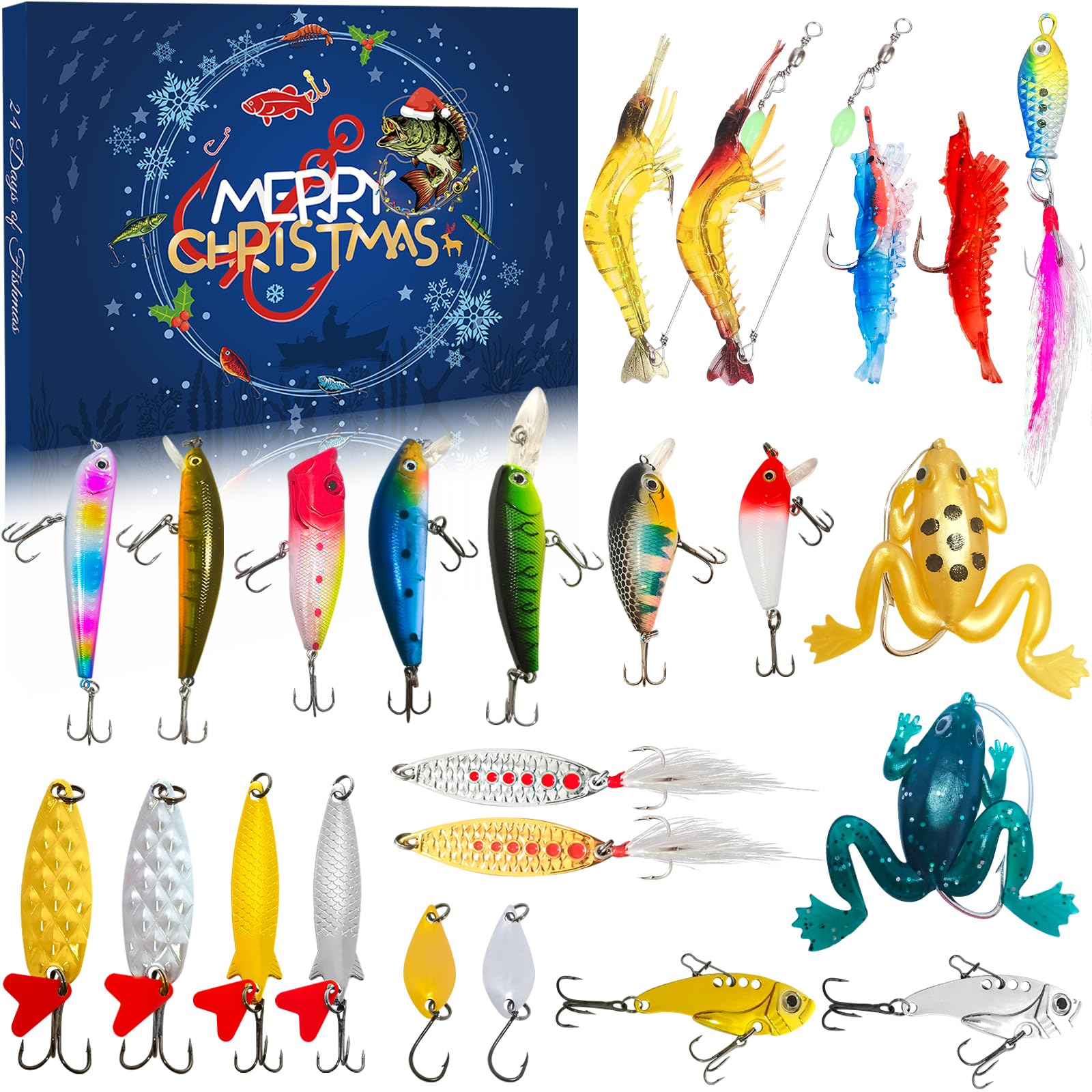 Amazon.com: SIXVALA Fishing Advent Calendar 2024 Christmas Countdown ...