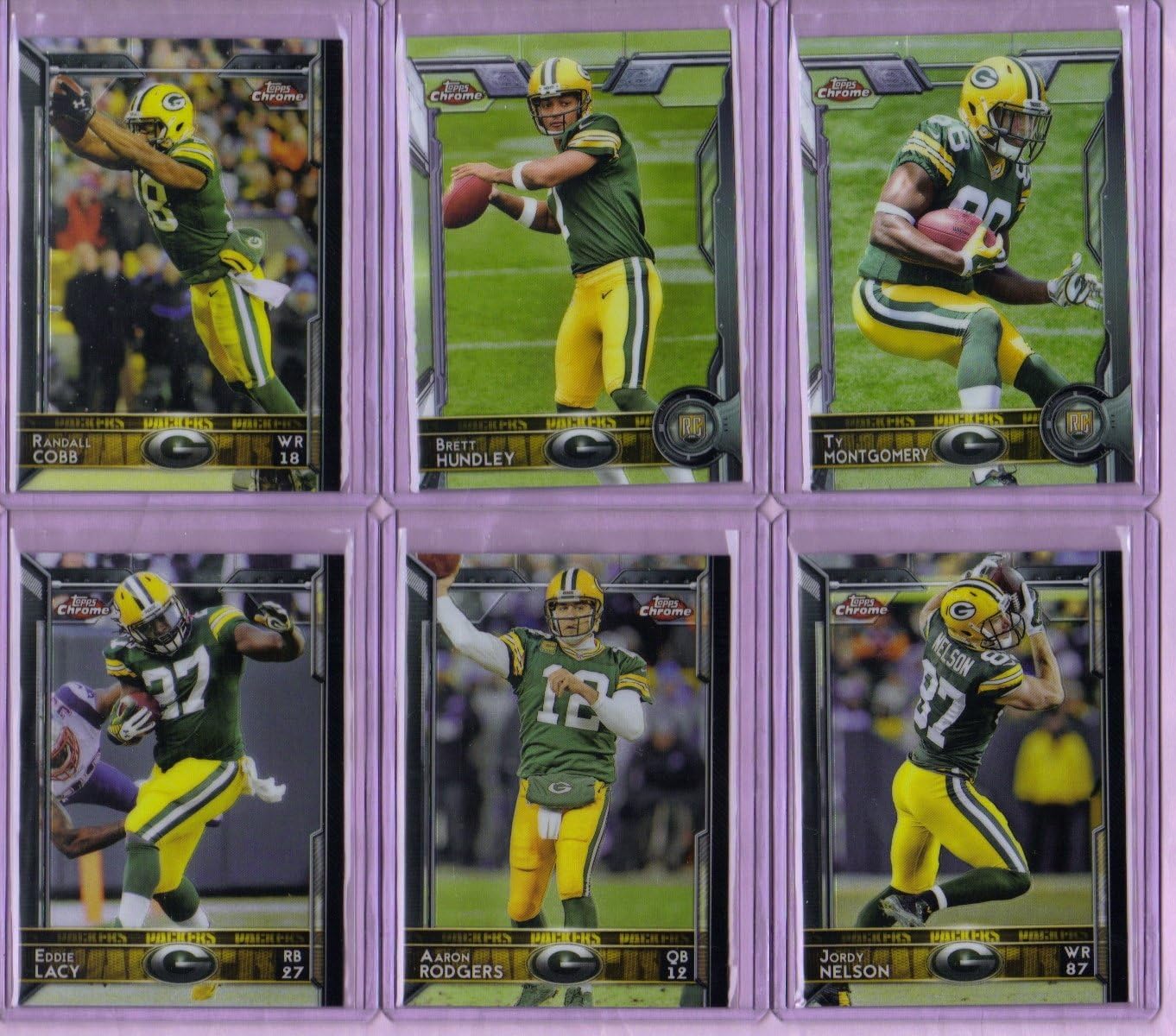 Amazon.com: Lot of Six 2015 Topps Chrome Green Bay Packer Player Cards ...