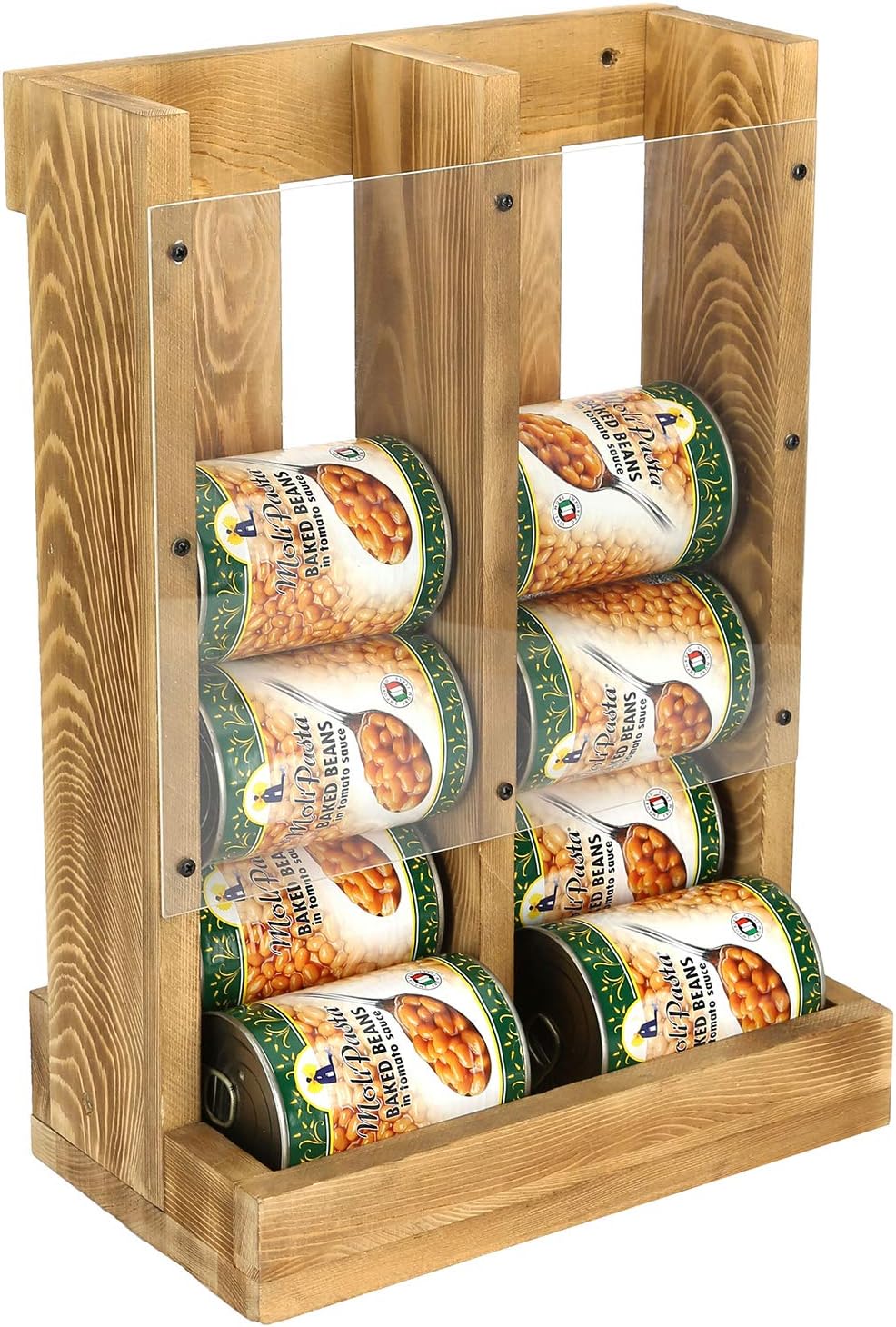 Amazon.com: Brown Wood and Acrylic Wall Mounted or Tabletop Stacking ...