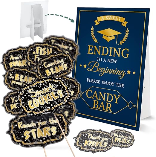 Amazon.com: Graduation Candy Buffet Labels, Graduation Candy Signs ...