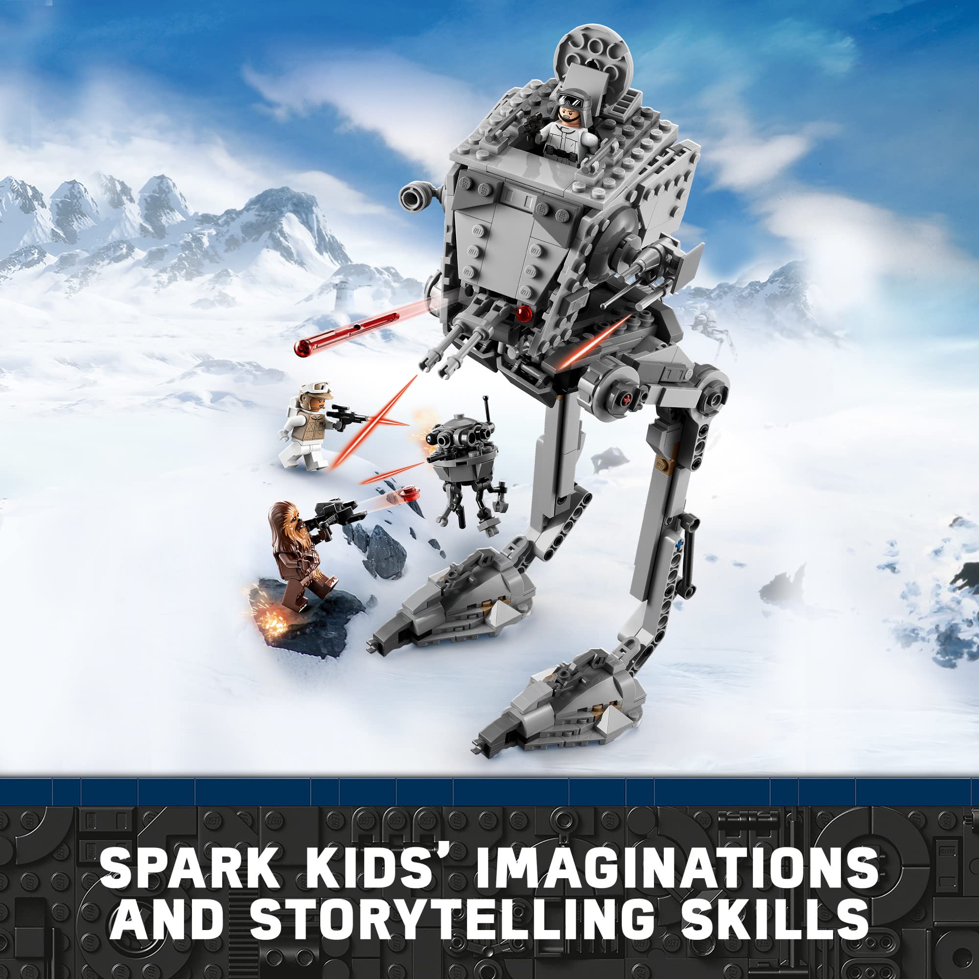 LEGO Star Wars Hoth at-ST 75322 Building Kit; Construction Toy for Kids ...