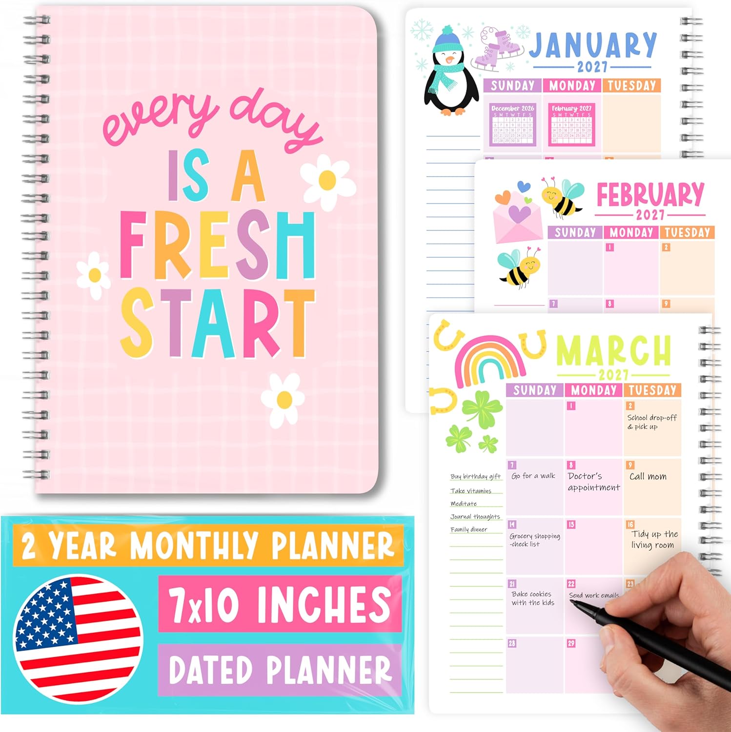Amazon.com: 2 Year Monthly Planner 2026-2027 - 2 Year Planner 2026-2027 ...
